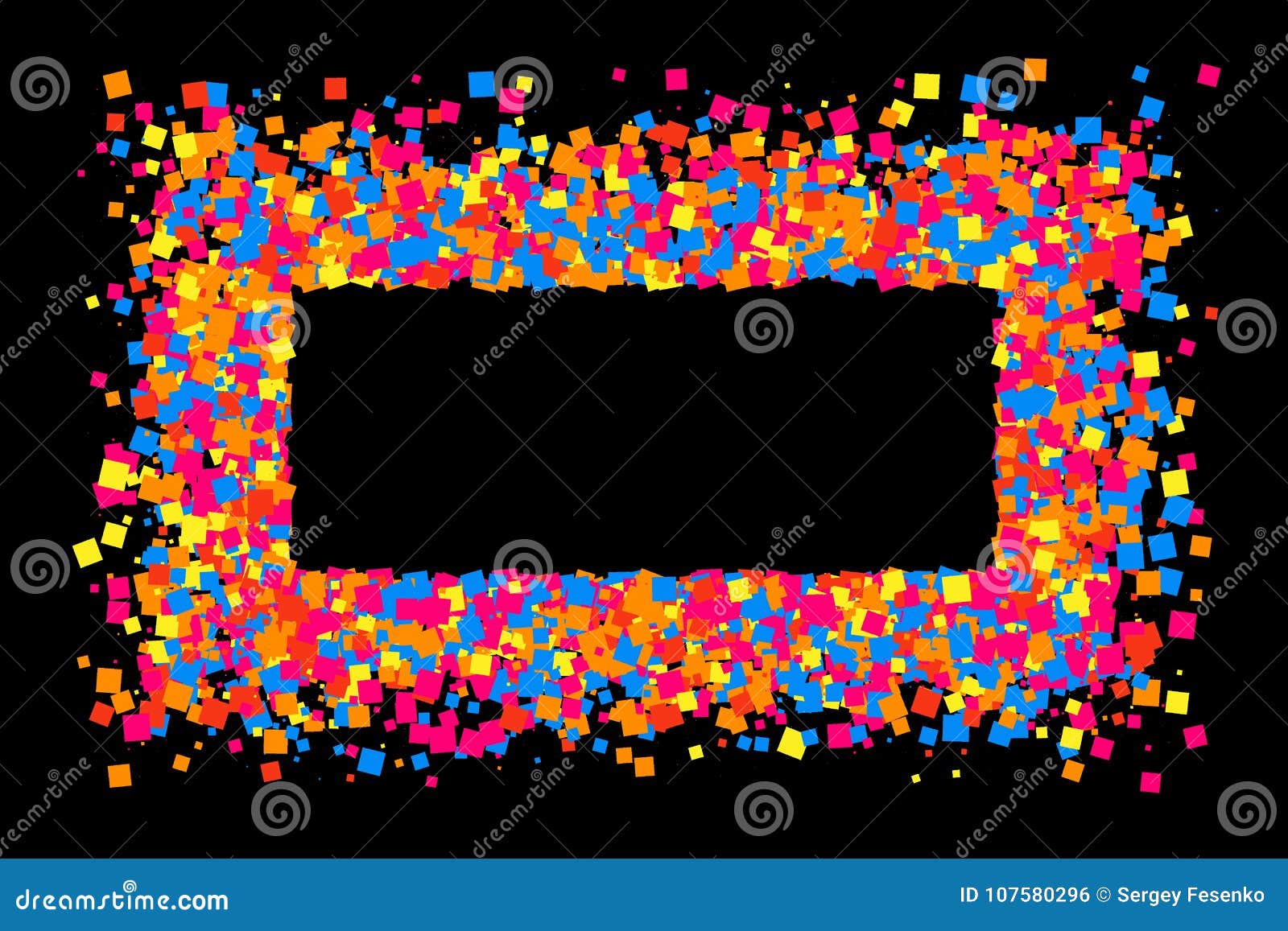 Colored frame. stock vector. Illustration of event, horizontal - 107580296
