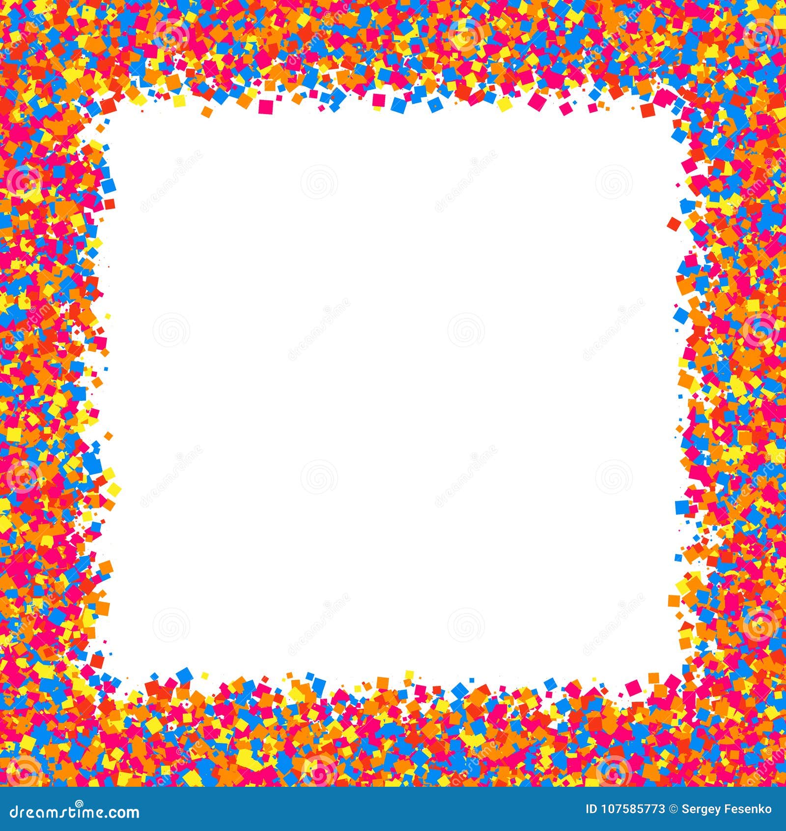 Colored frame. stock vector. Illustration of festival - 107585773