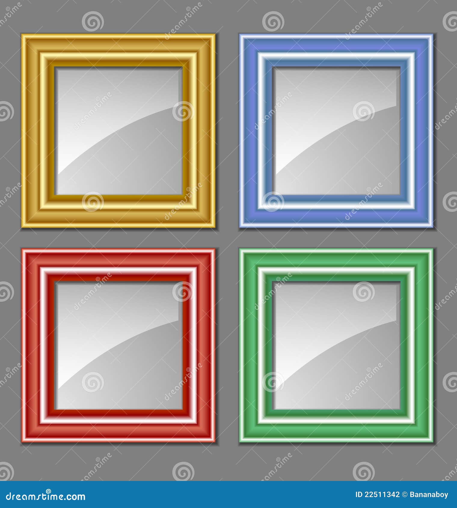 Colored frames stock vector. Illustration of design, ornate - 22511342