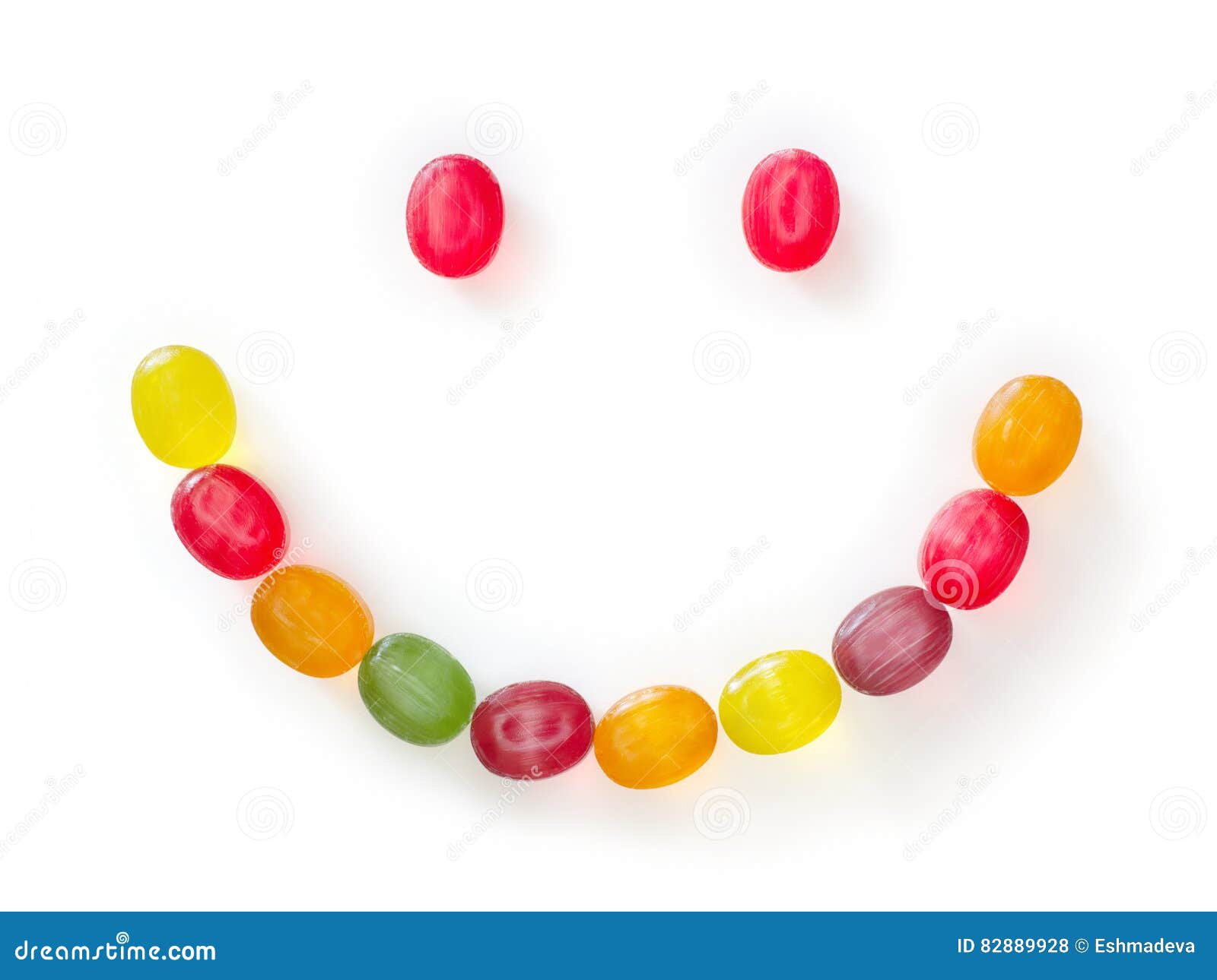 Colored Fruit Candies in the Shape of Smiley Stock Photo - Image of ...