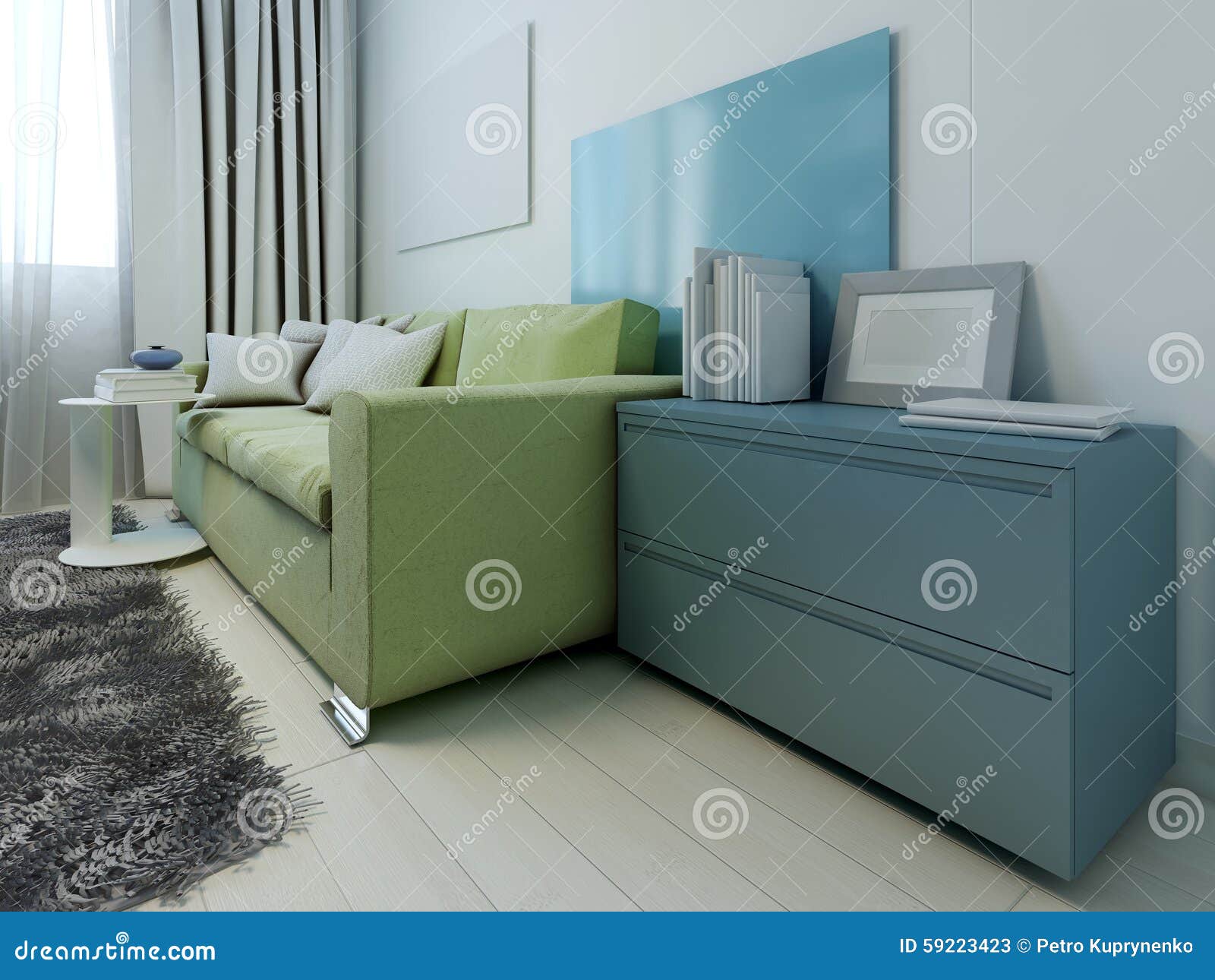 Colored Furniture in Contemporary Lounge Stock Image - Image of ...