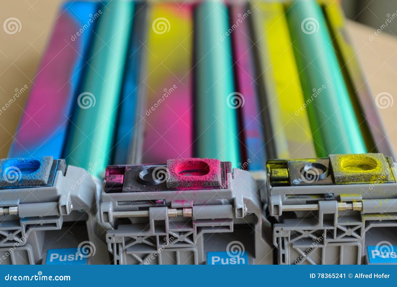Colored Fuser of Laser Printers Stock Image - Image of powder, quality ...