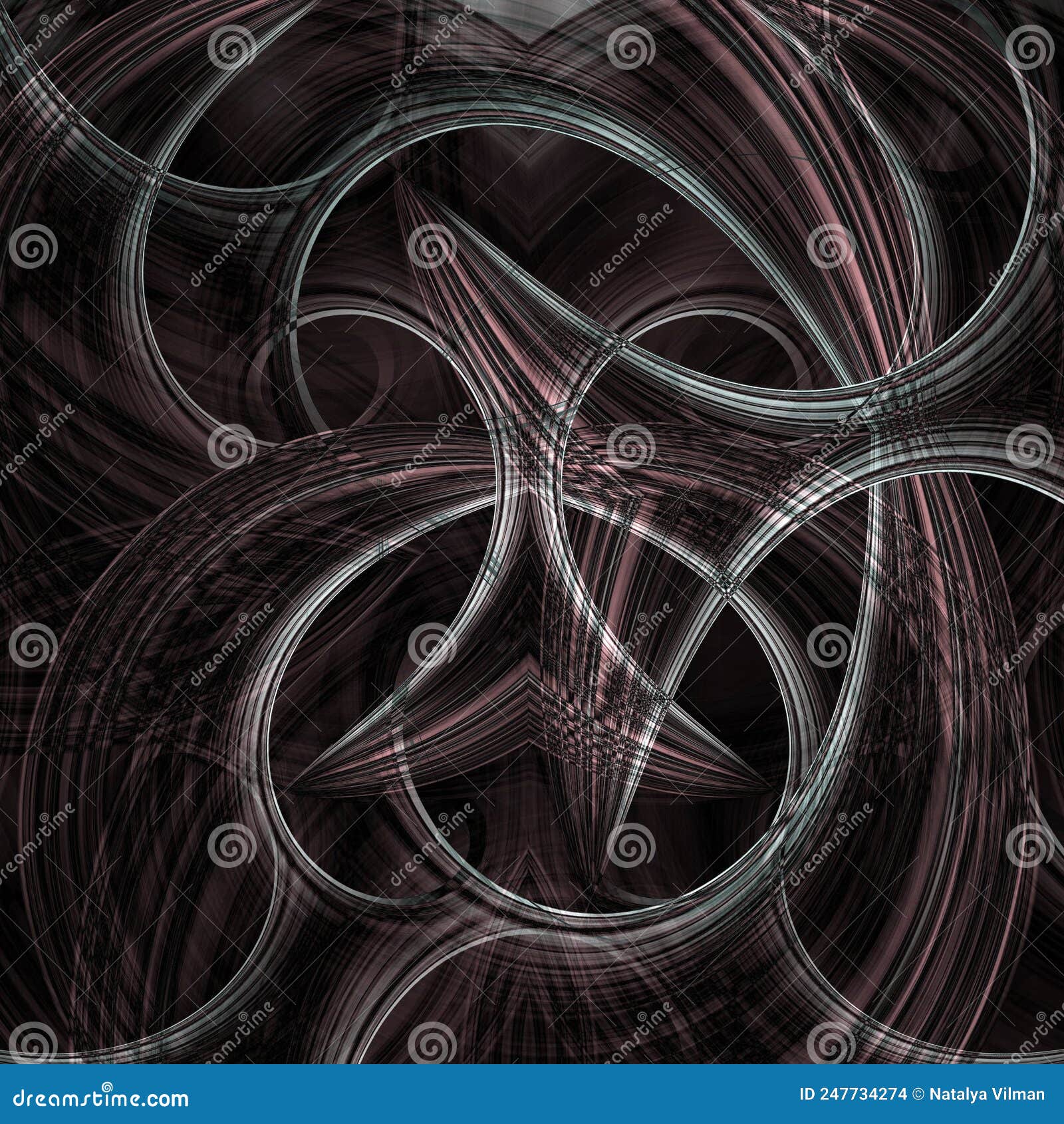 Colored Futuristic Pattern on a Dark Background. Abstract Square ...