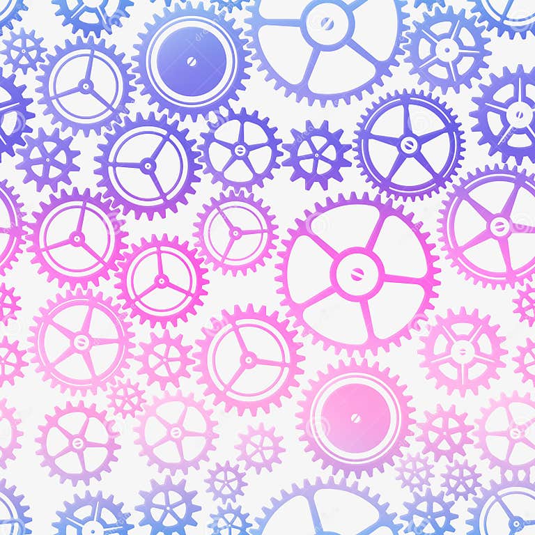 Colored gear pattern stock vector. Illustration of design - 122635386