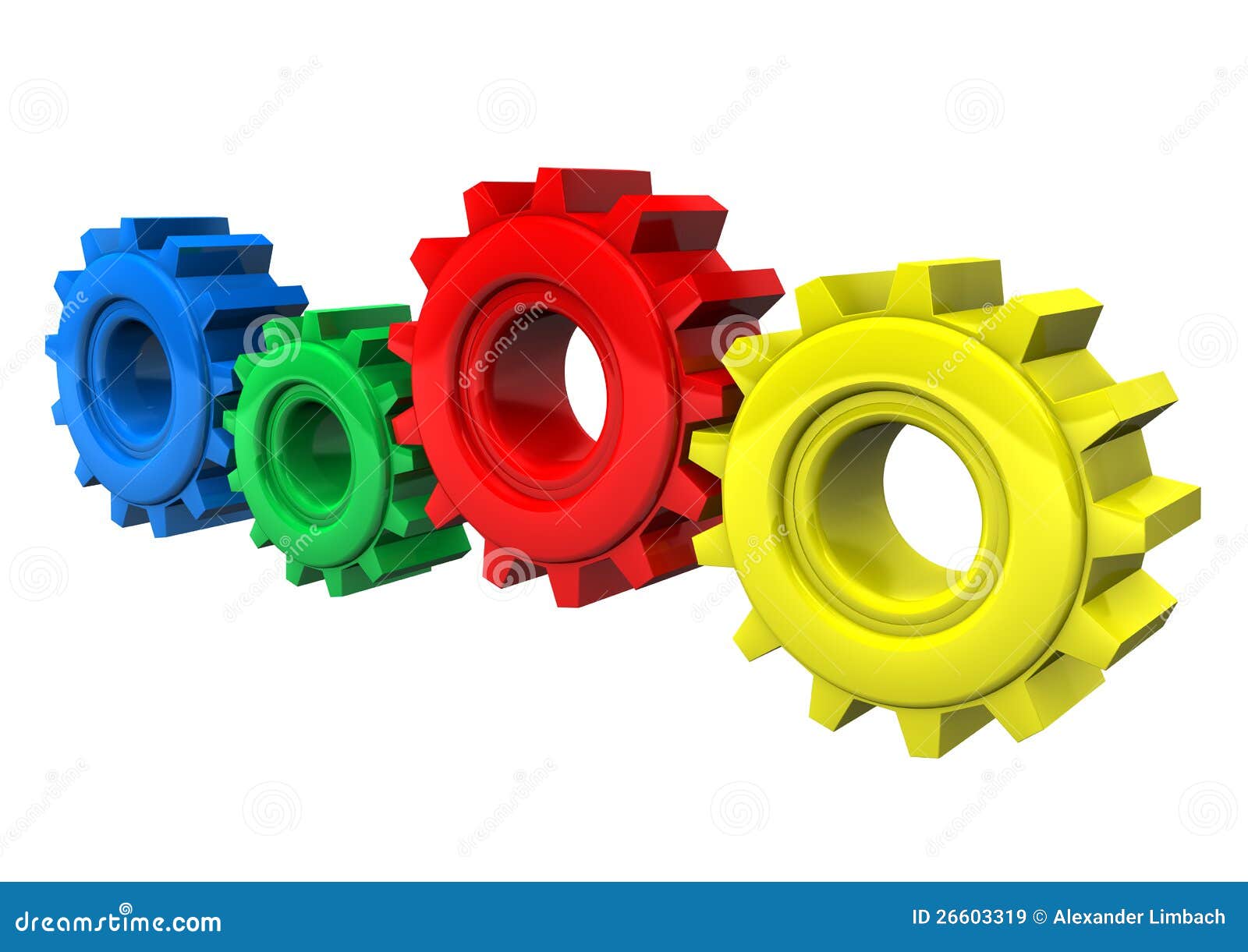 Colored Gears stock illustration. Illustration of machinery - 26603319