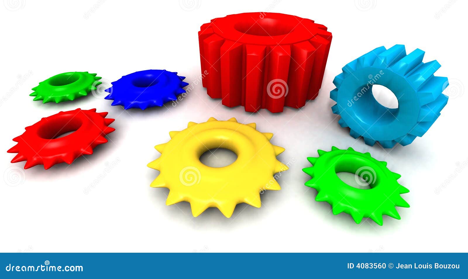 Colored gears stock illustration. Illustration of gear - 4083560