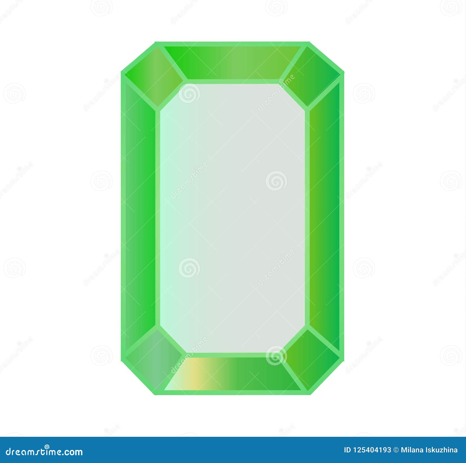 Colored Gem Stones, Rectangular Cut Diamond Stock Vector - Illustration ...