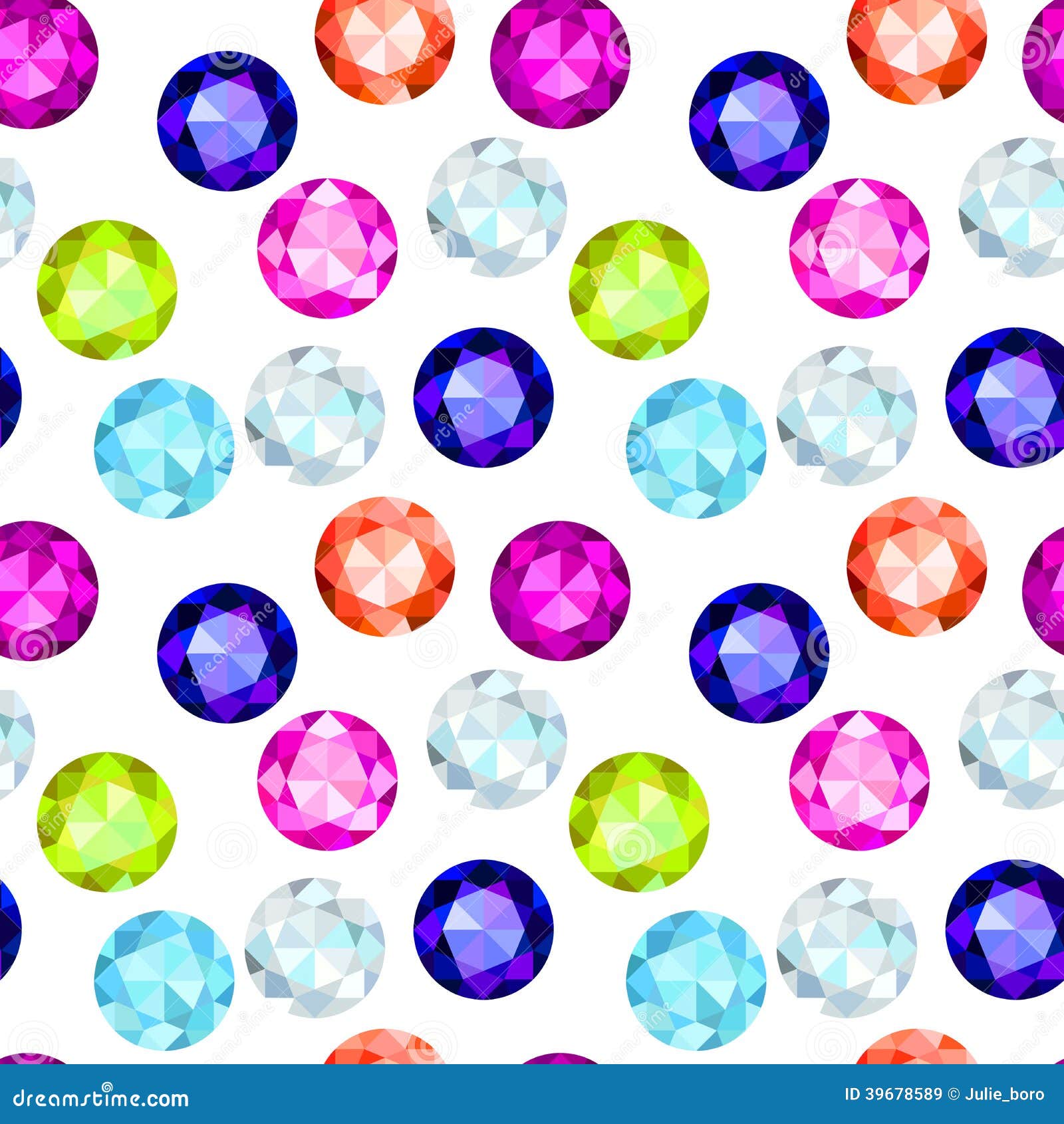 Colored Gemstone Seamless Pattern Stock Vector - Illustration of luxury ...