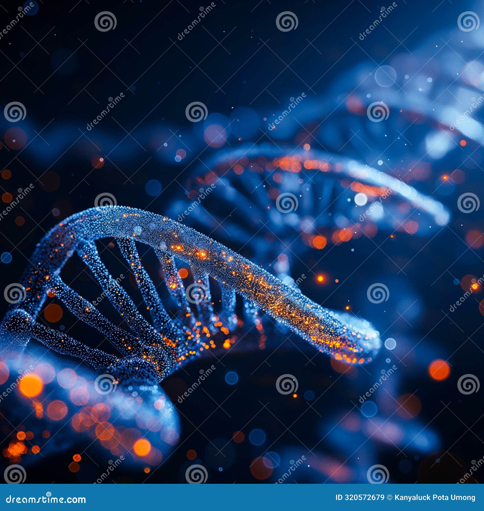 Colored Genetic Code DNA Molecule Stock Illustration - Illustration of ...