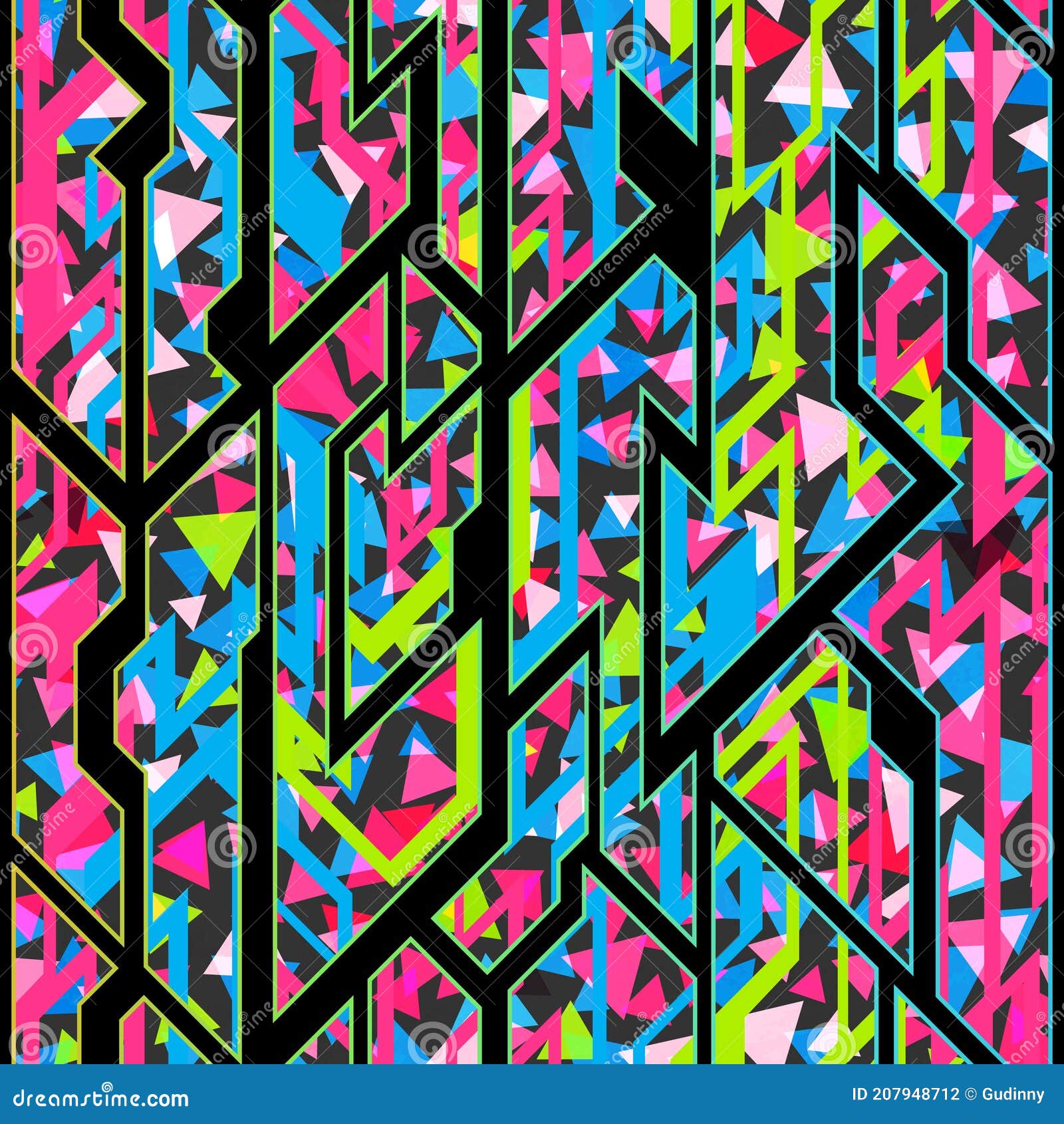 Triangle Texture Brazil Map Vector Illustration | CartoonDealer.com ...