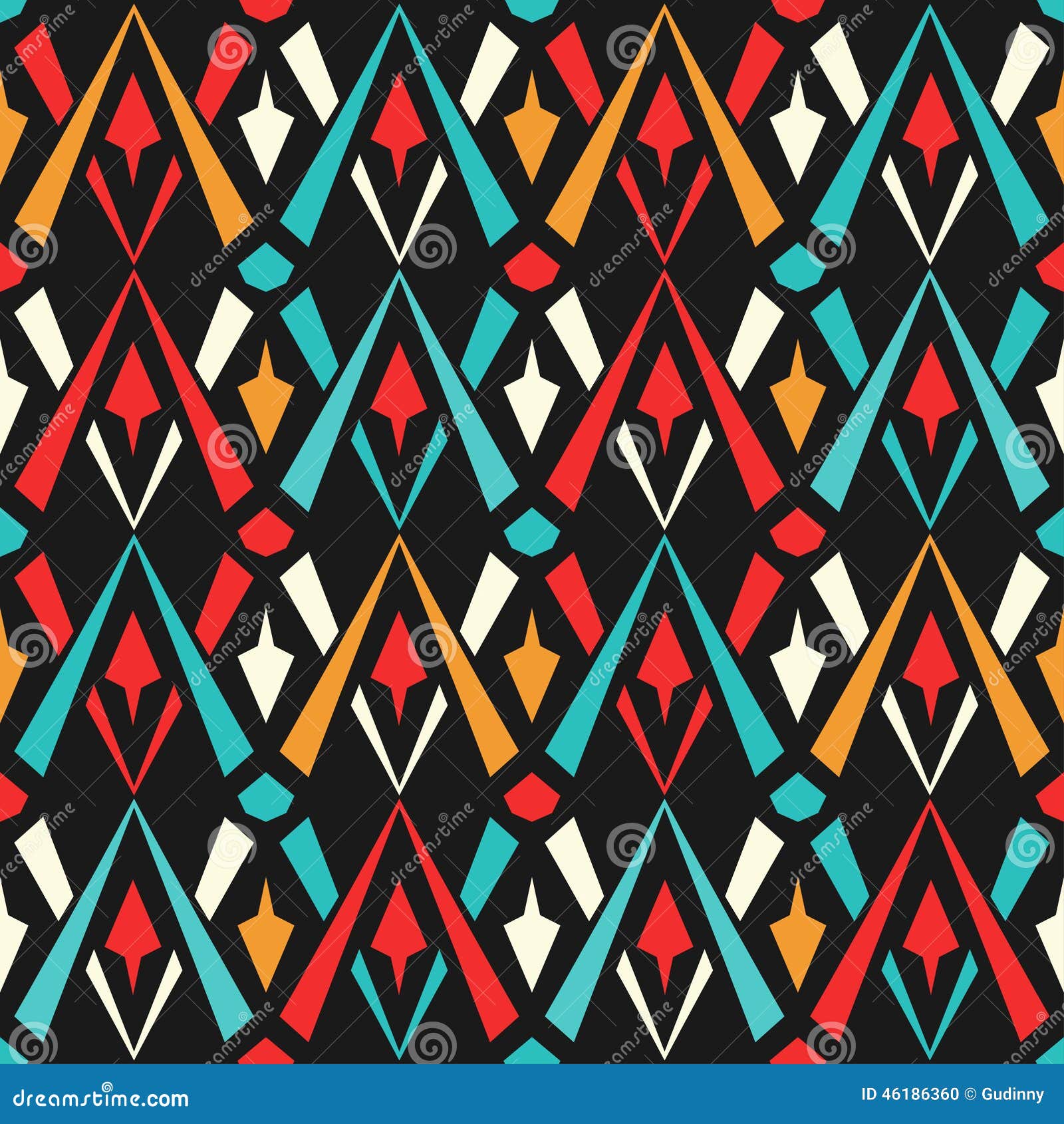 Colored Geometric Seamless Pattern Stock Vector - Illustration of ...