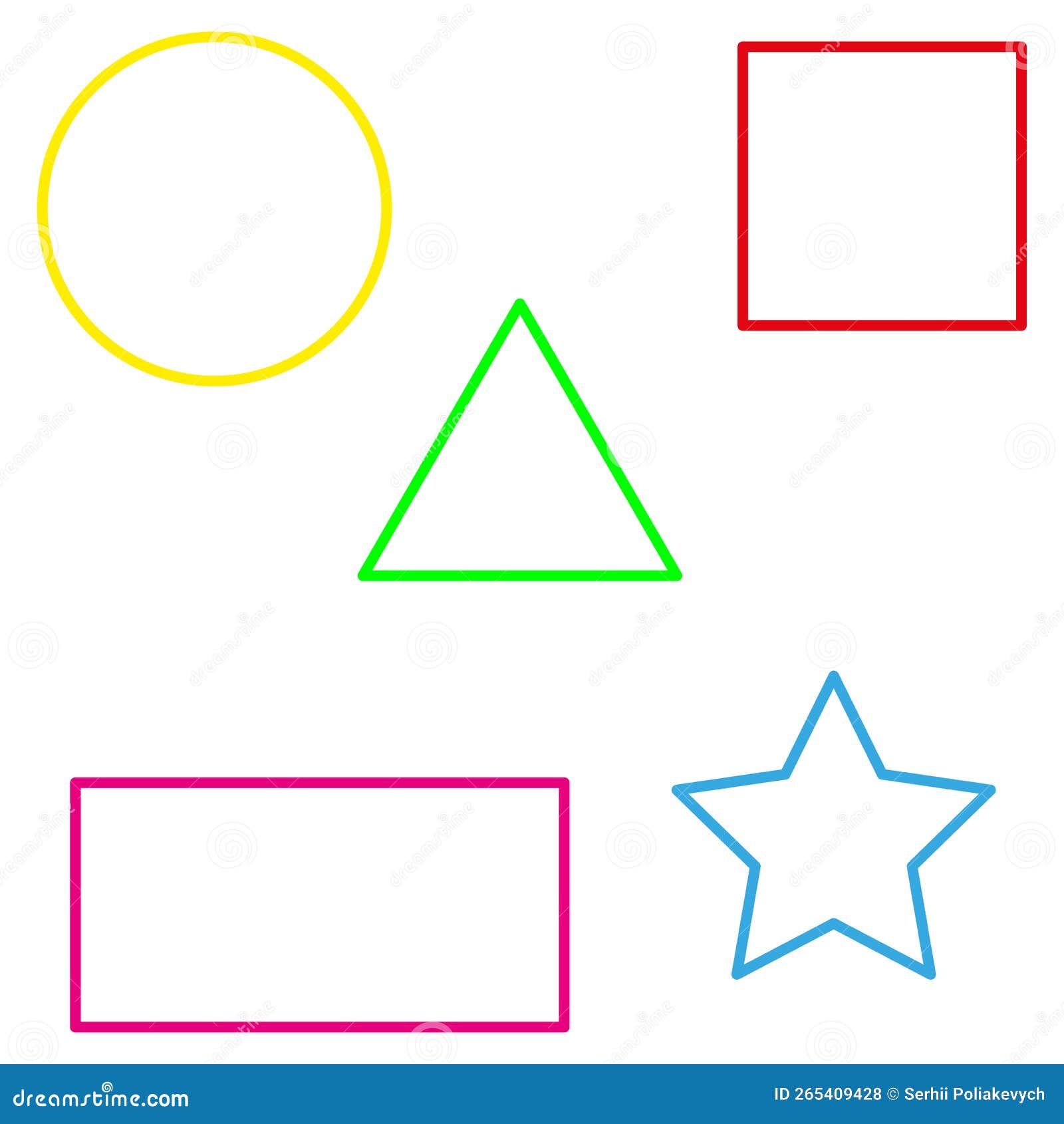 Colored Geometric Shapes Frames. Trendy Design. Geometric Shape. Vector ...