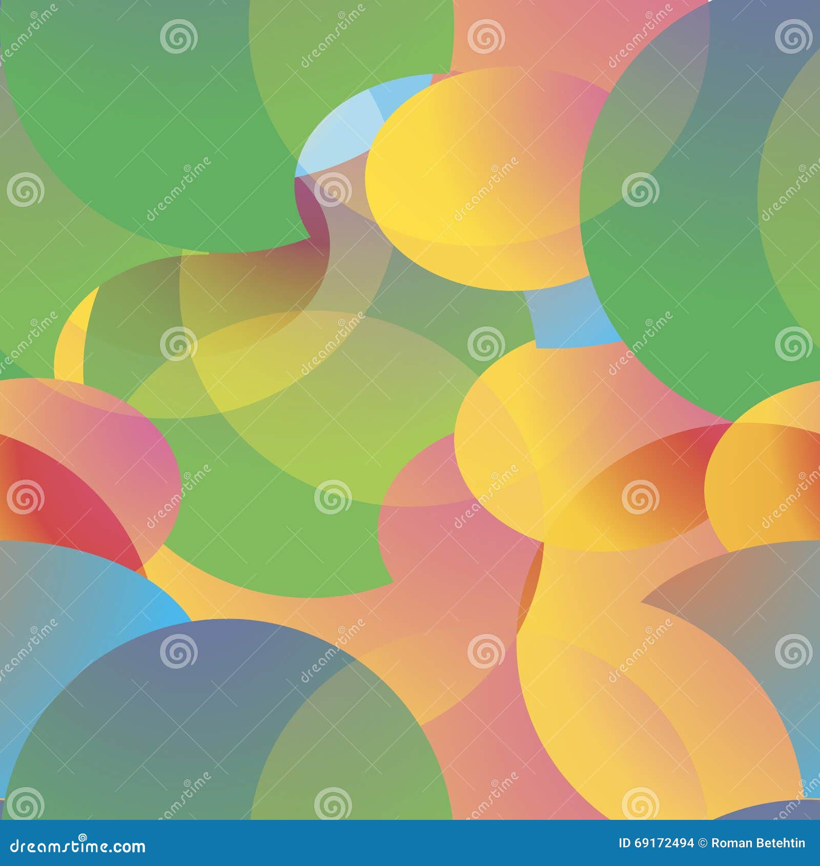 Colored Geometric Shapes. Seamless Patern. Stock Vector - Illustration ...