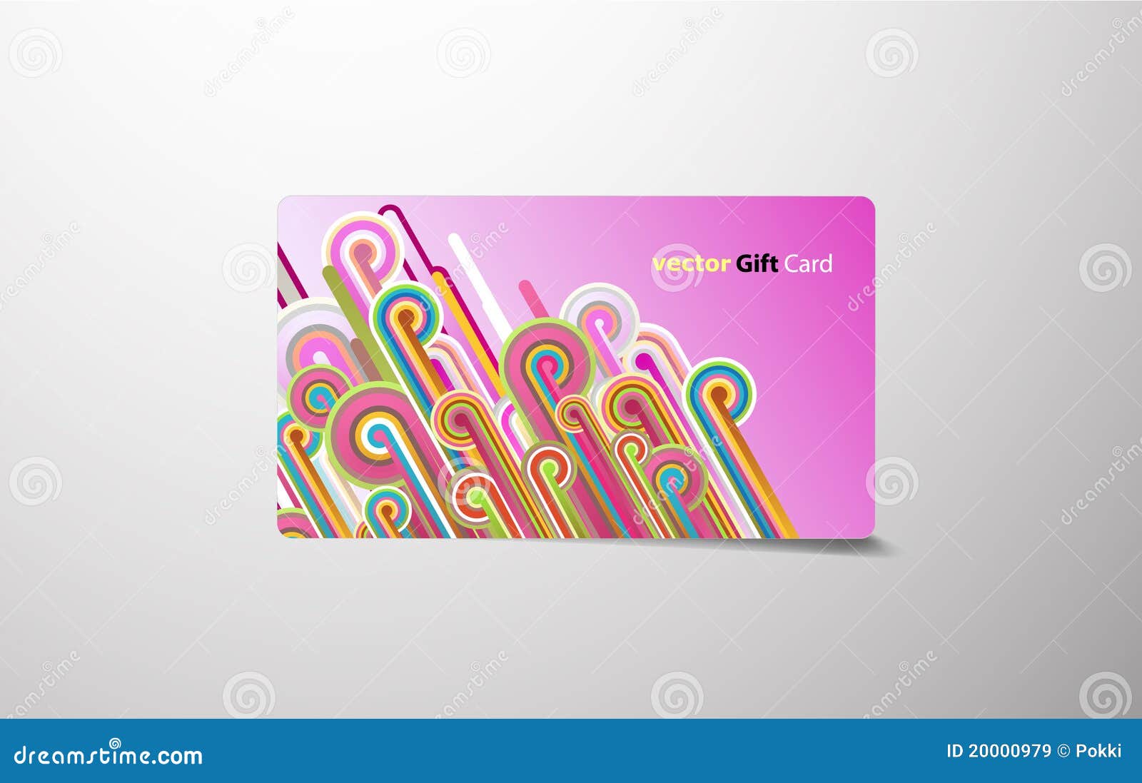 Colored gift card. stock vector. Illustration of pattern - 20000979
