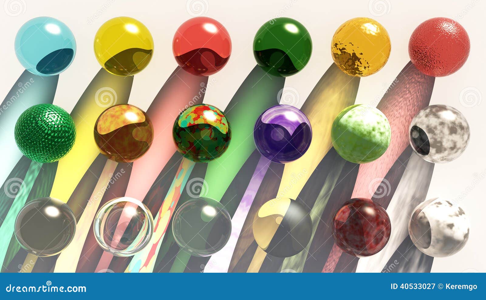 Colored Glass Balls stock illustration. Illustration of material - 40533027