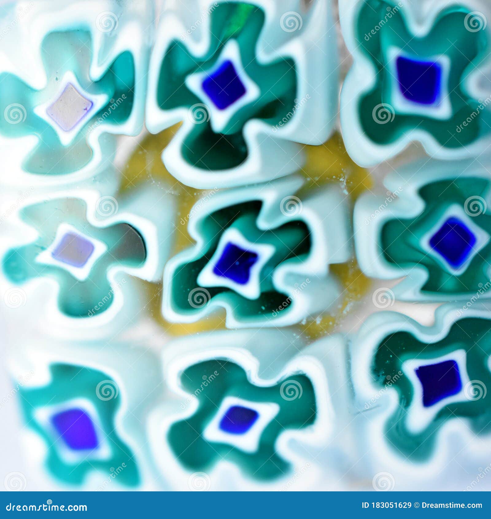 Colored Glass with a Bright Floral Pattern, Fragment, Blurred Image ...