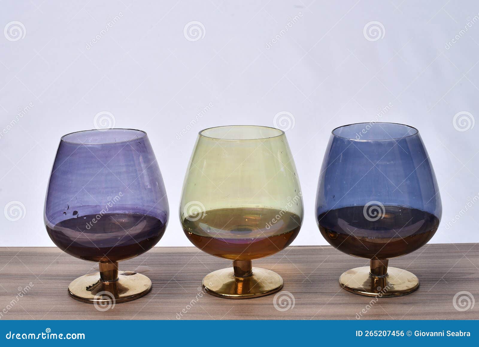 Colored Glass Goblet with Cognac and Cheese Stock Photo - Image of ...