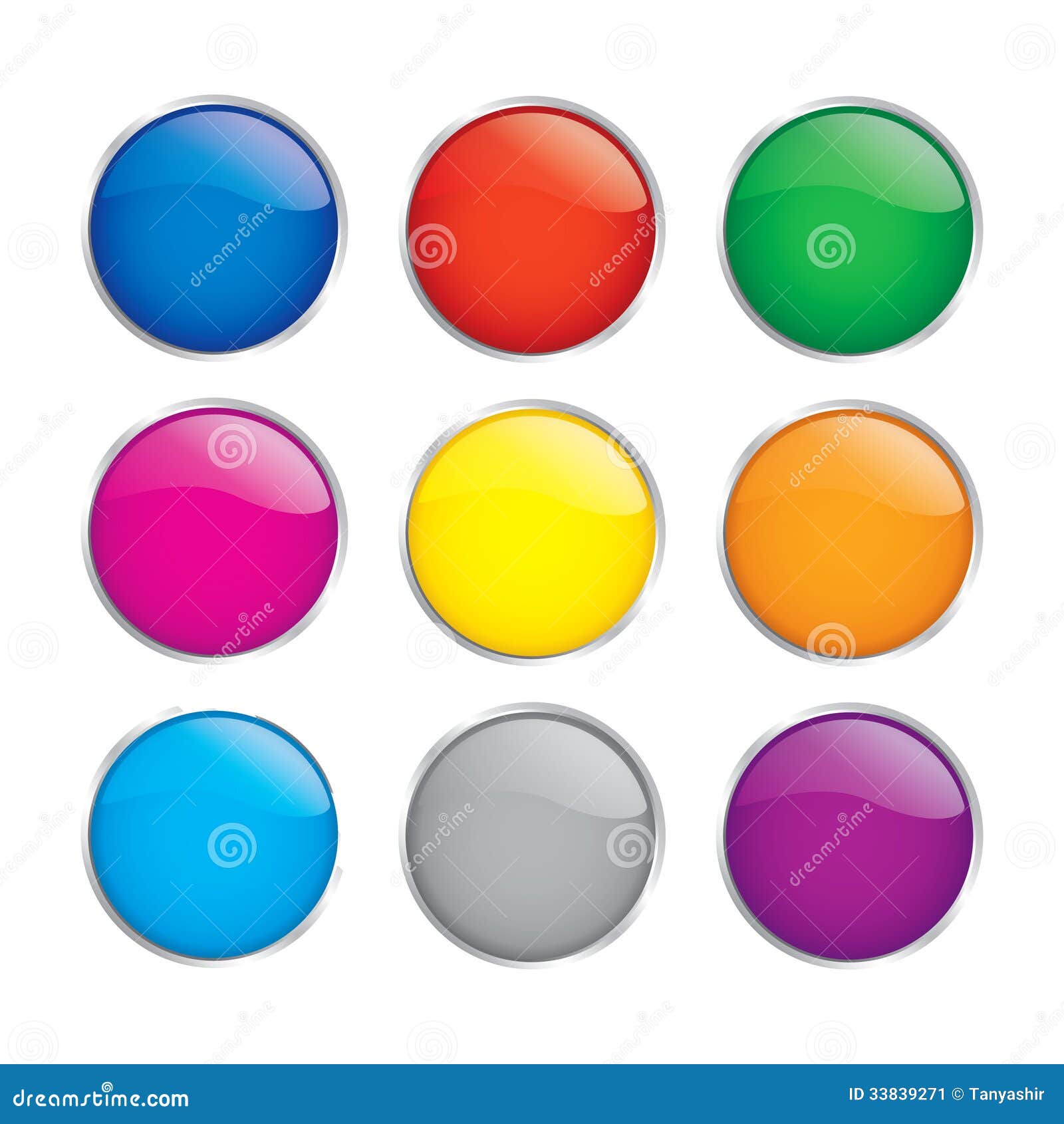 Colored Glossy buttons stock illustration. Illustration of form - 33839271