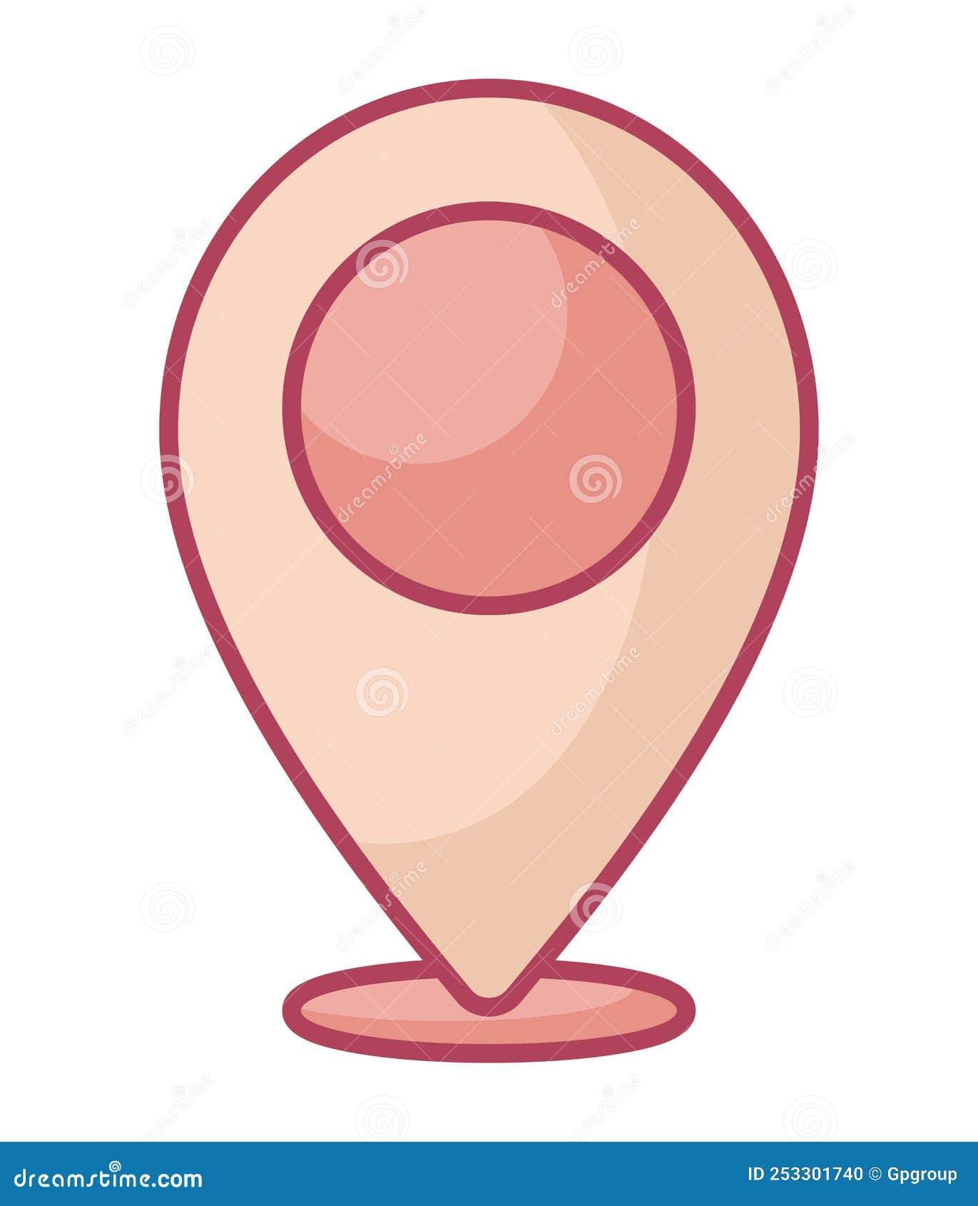 Colored gps pin stock vector. Illustration of mark, green - 253301740