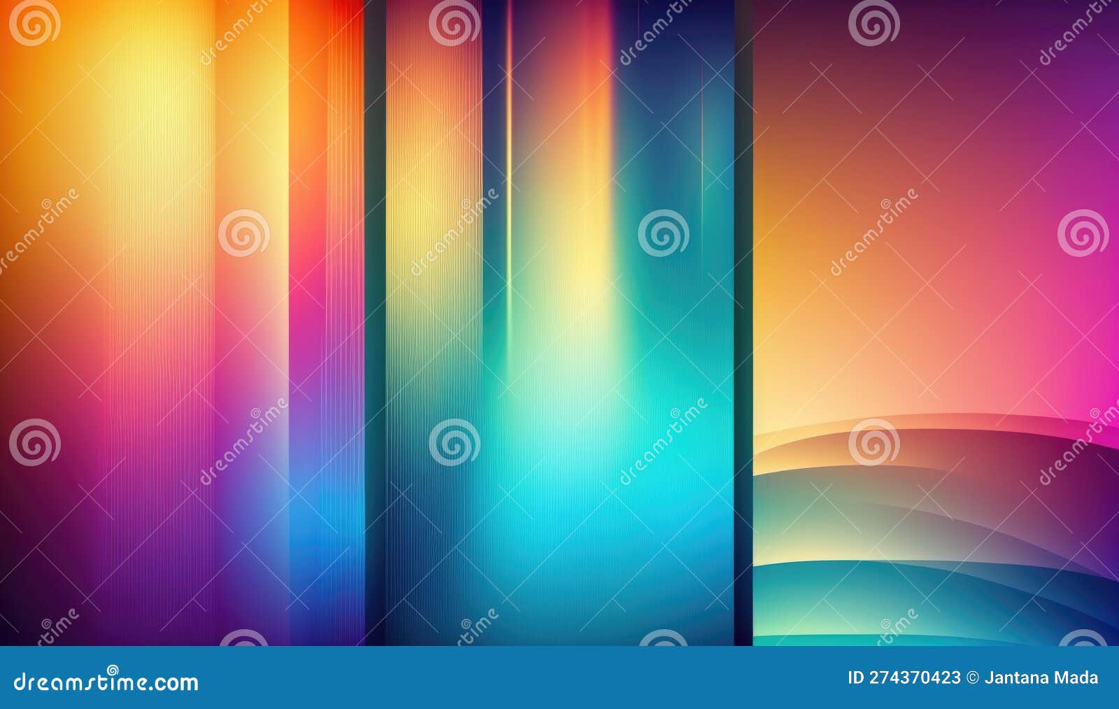 Colored Gradient Abstract Background Separated into Three Sections ...