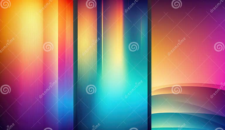 Colored Gradient Abstract Background Separated into Three Sections ...