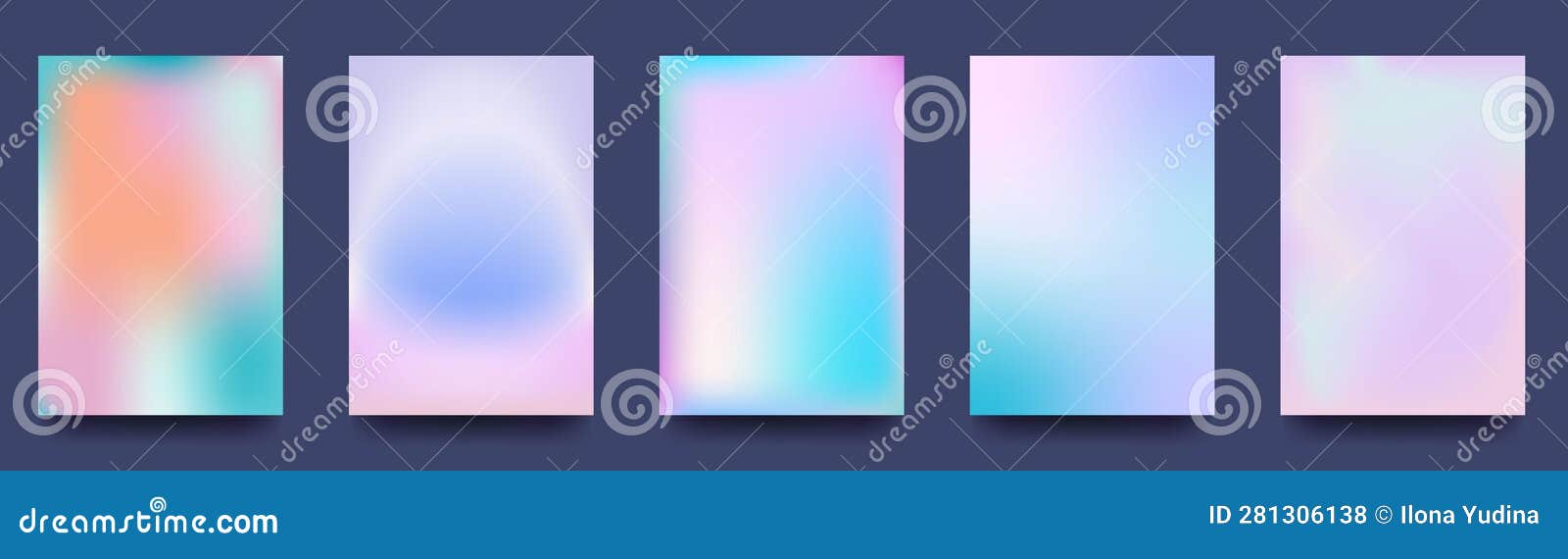 Colored Gradient Backgrounds, Color Grading, Abstract Holographic ...