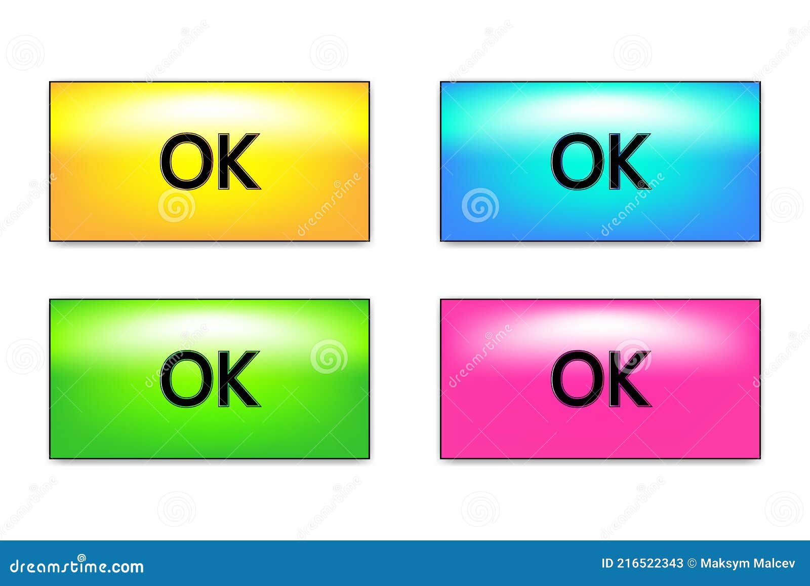Gradient Buttons User Interface Web Button Material Design Ui Rectangular Shape App Action