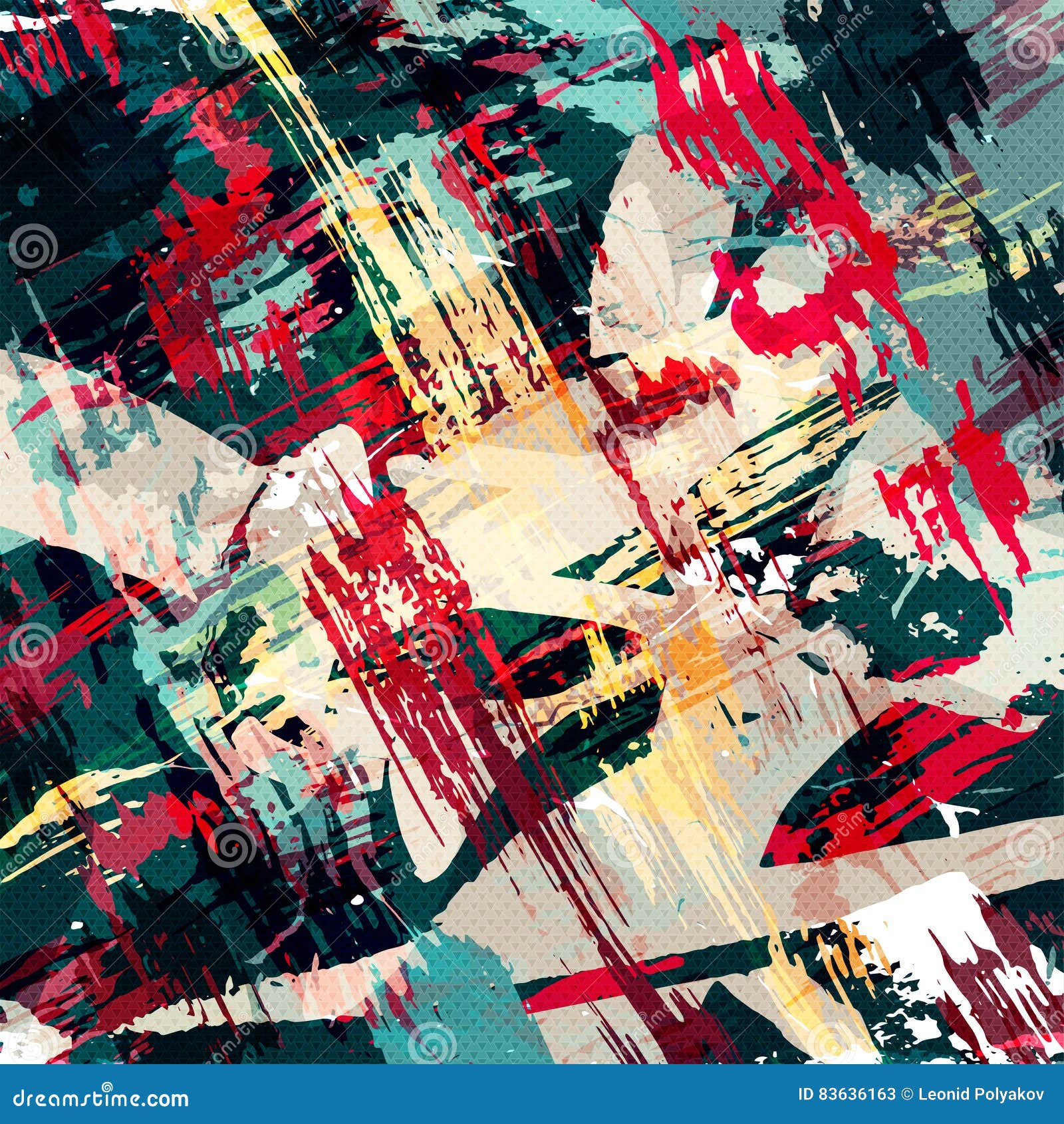 Colored Graffiti Abstract Pattern on a Black Background Stock Vector ...