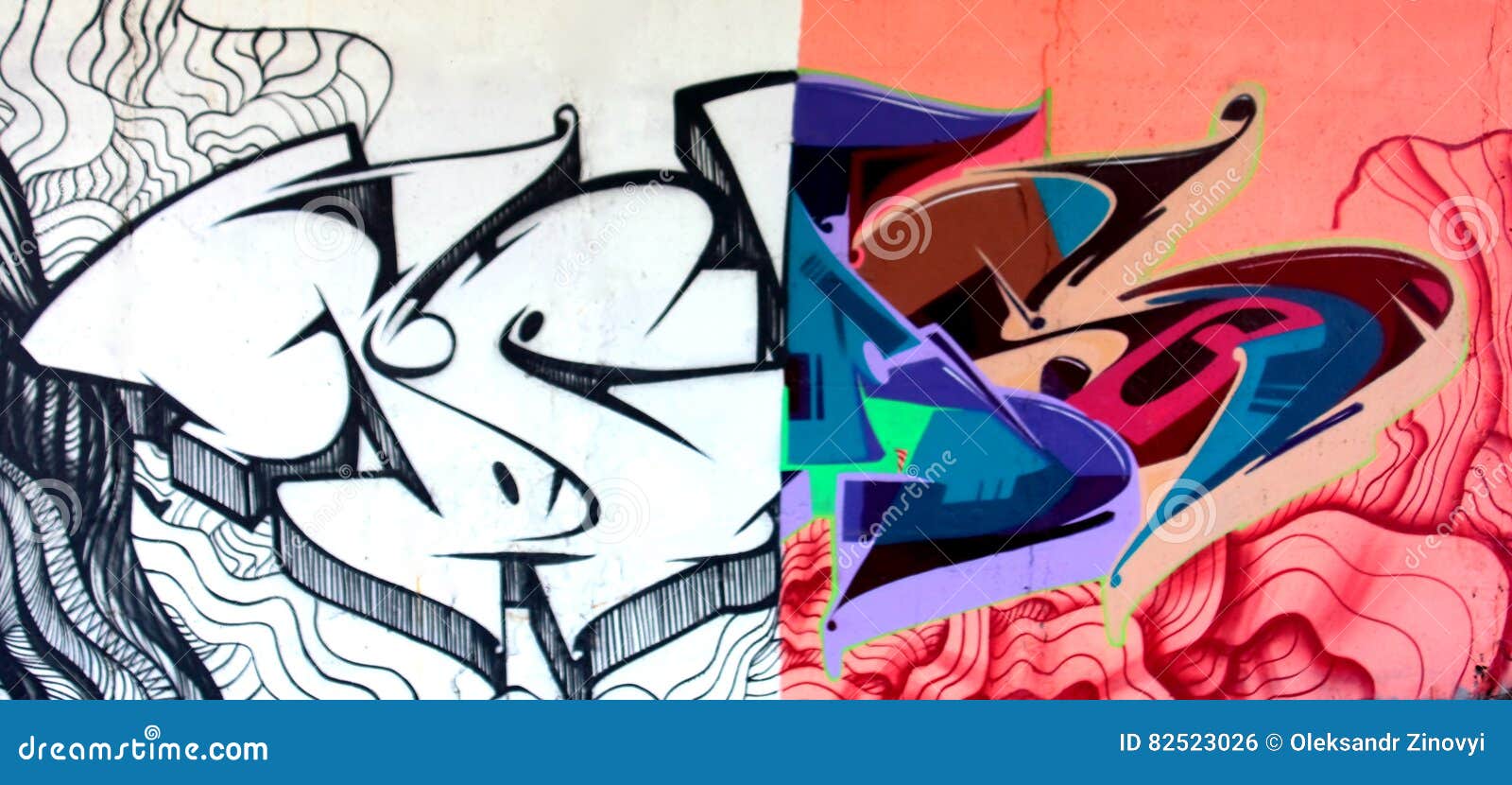 Colored Graffiti Seamless Texture Stock Photography | CartoonDealer.com ...