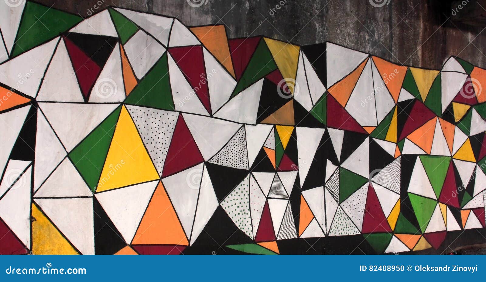 Colored Graffiti Grunge Triangles Pattern Editorial Image - Image of ...