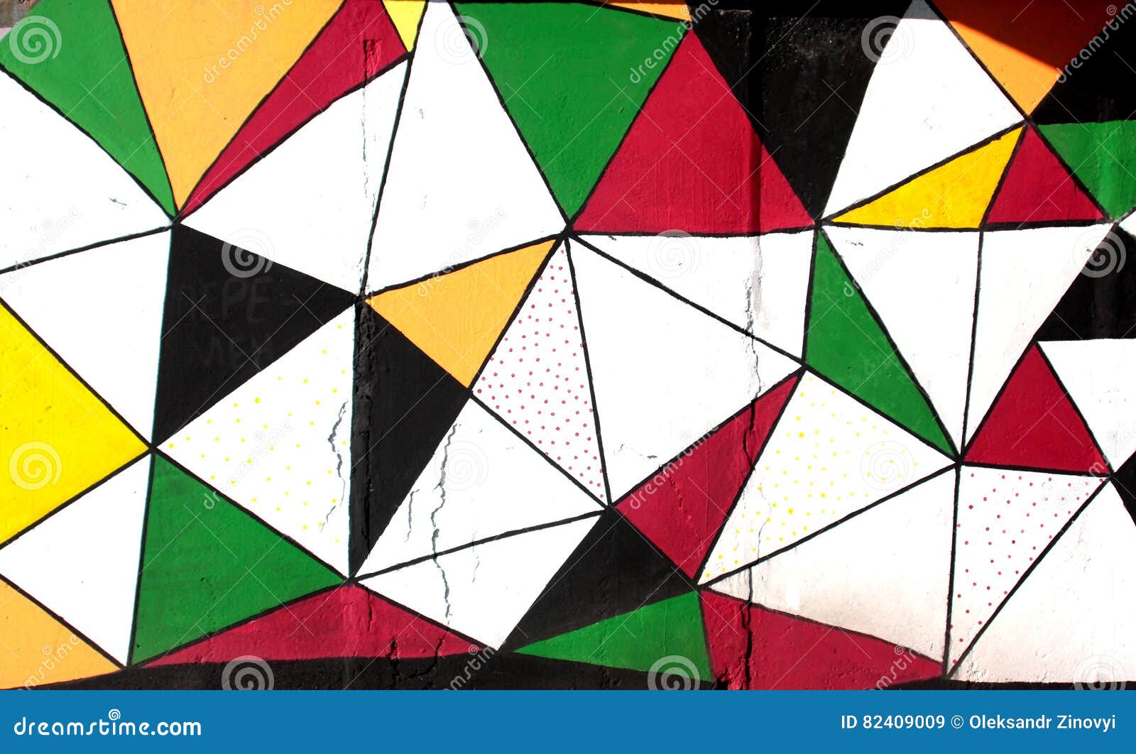 Colored Graffiti Grunge Triangles Pattern Editorial Stock Image - Image ...