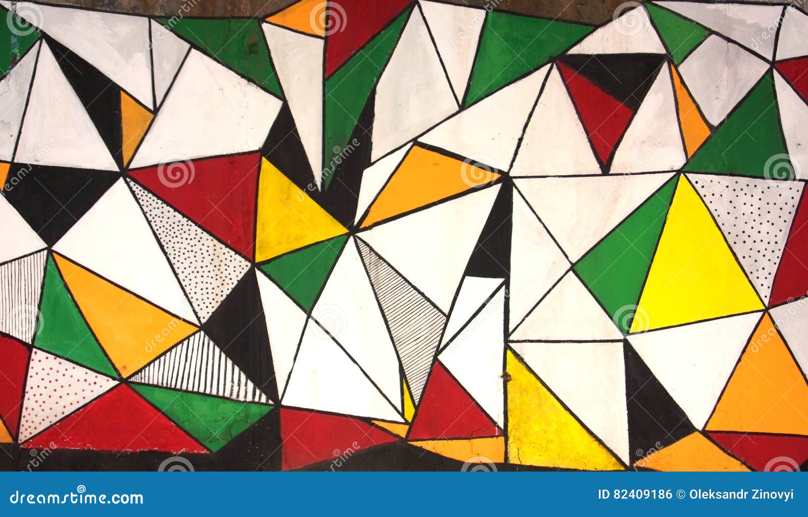 Colored Graffiti Grunge Triangles Pattern Editorial Photo - Image of ...