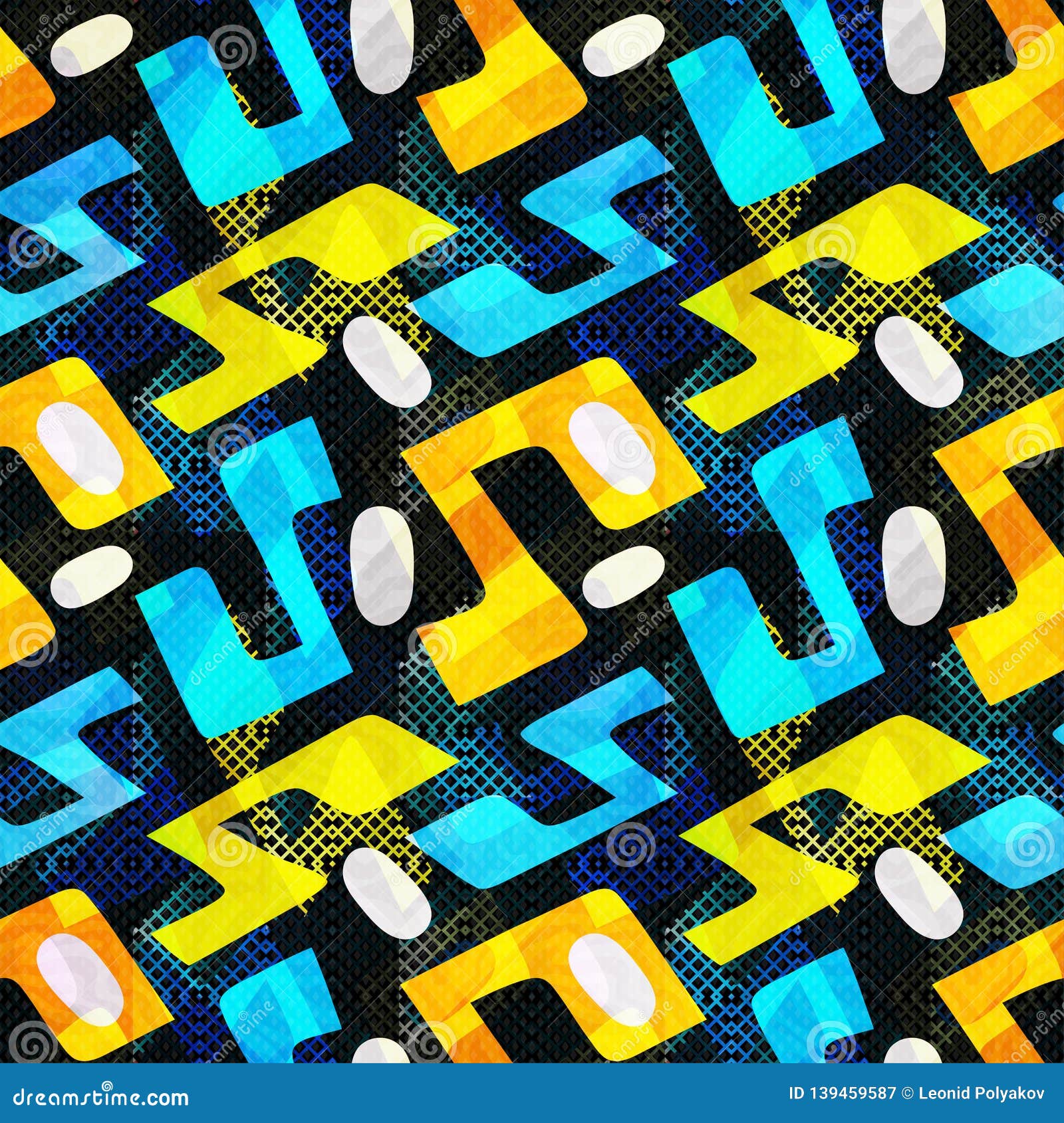 Colored Graffiti Seamless Texture Stock Illustration - Illustration of ...