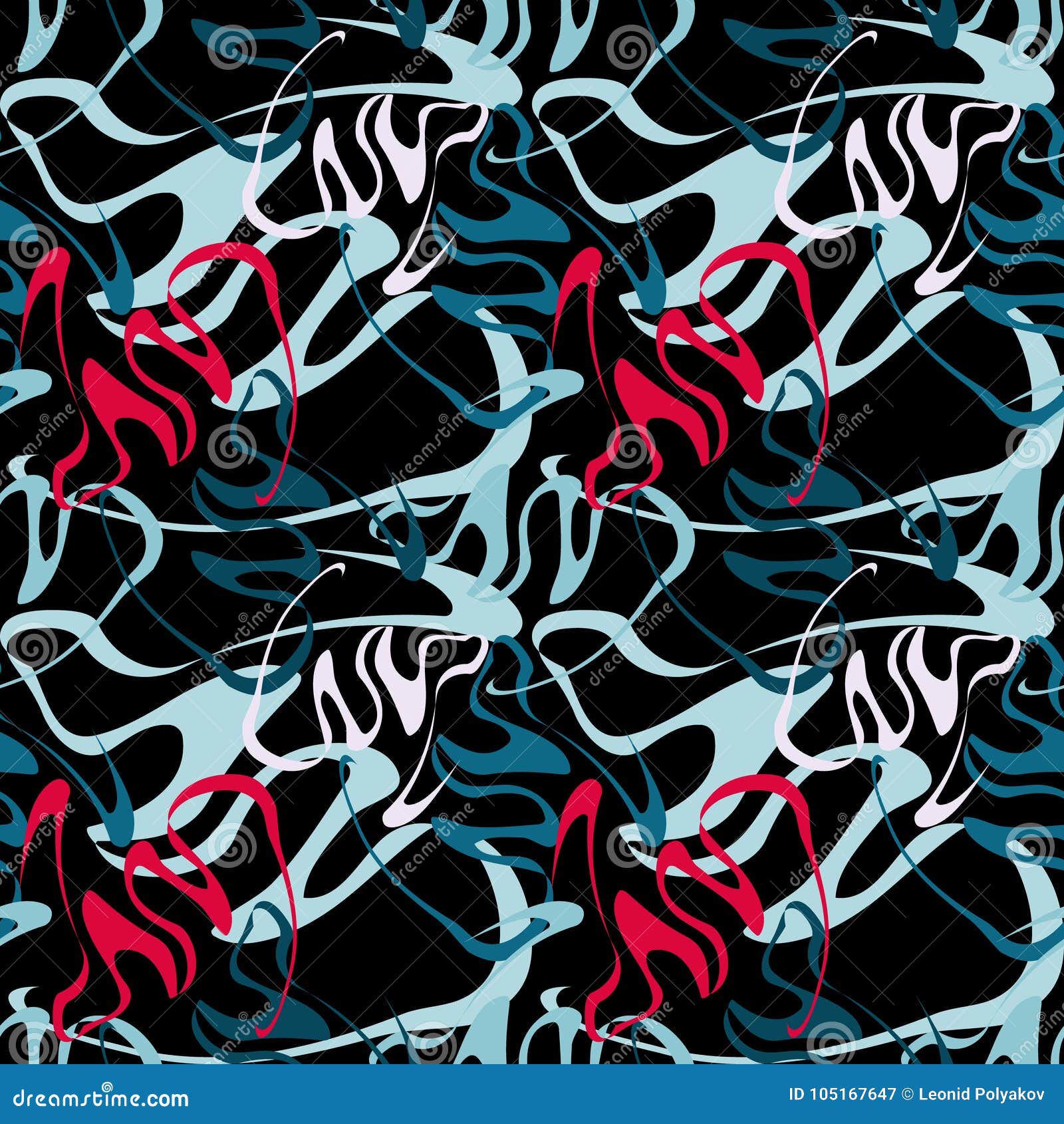 Colored Graffiti Seamless Texture Stock Vector - Illustration of ...