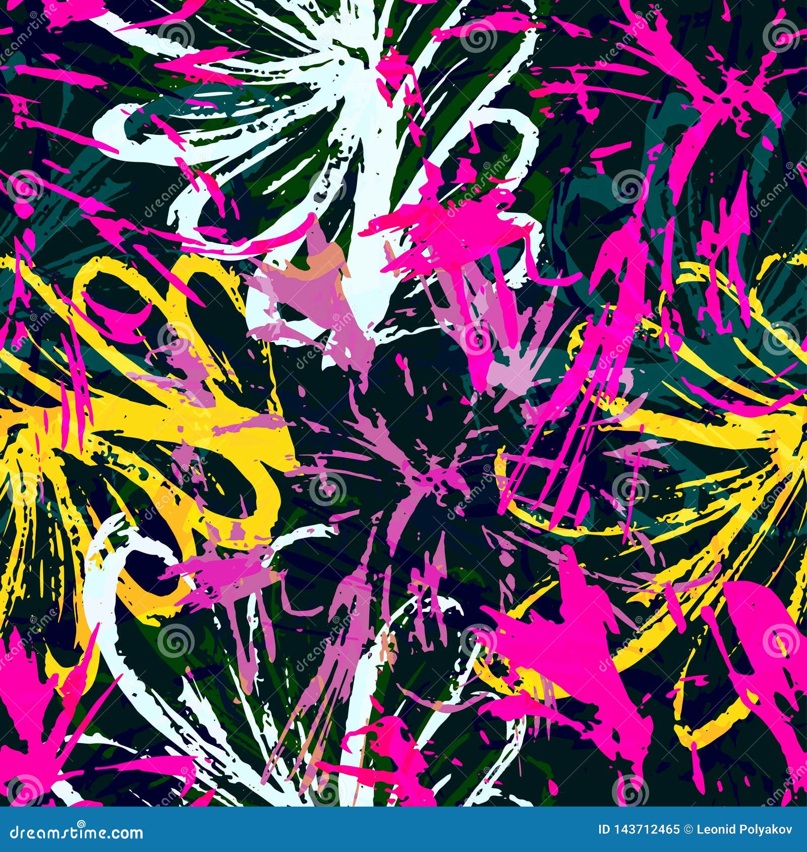 Colored Graffiti Seamless Texture Illustration Stock Illustration ...