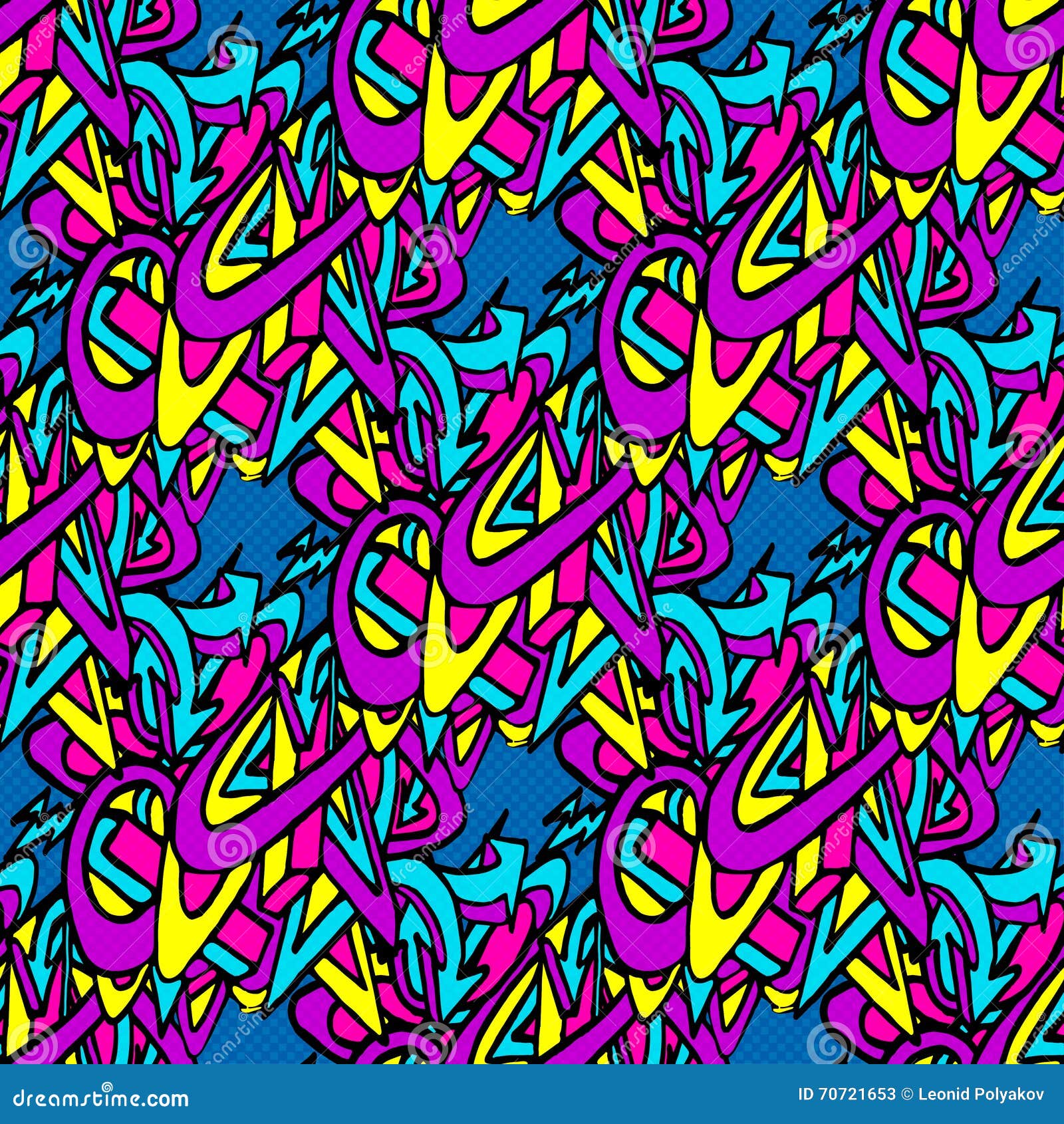 Colored Graffiti Seamless Texture Stock Vector - Illustration of ...