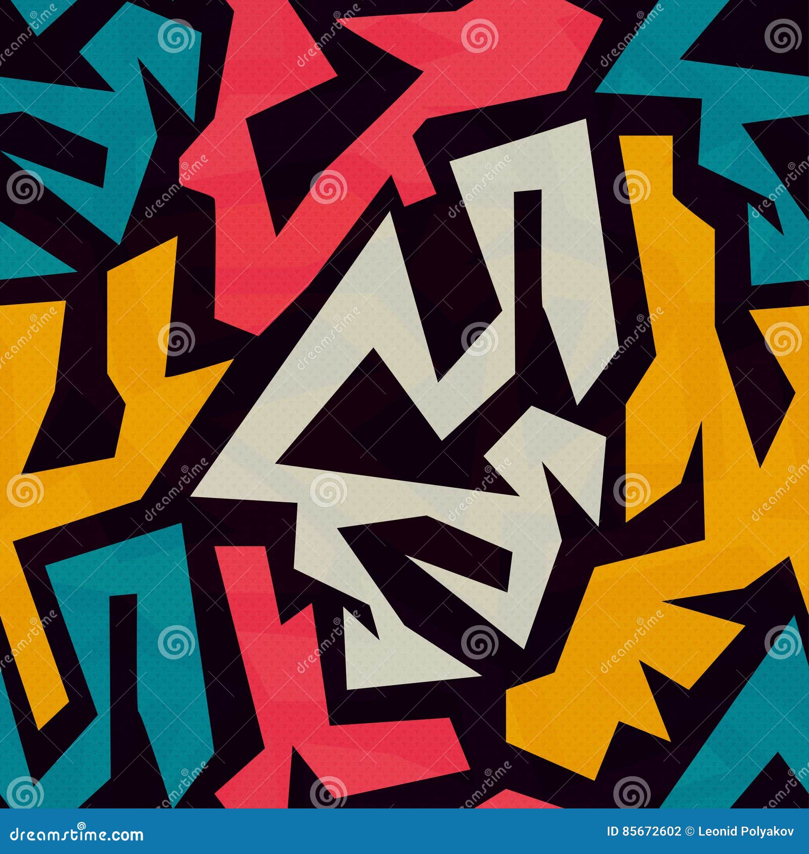 Colored Graffiti Seamless Texture Stock Vector - Illustration of fabric ...