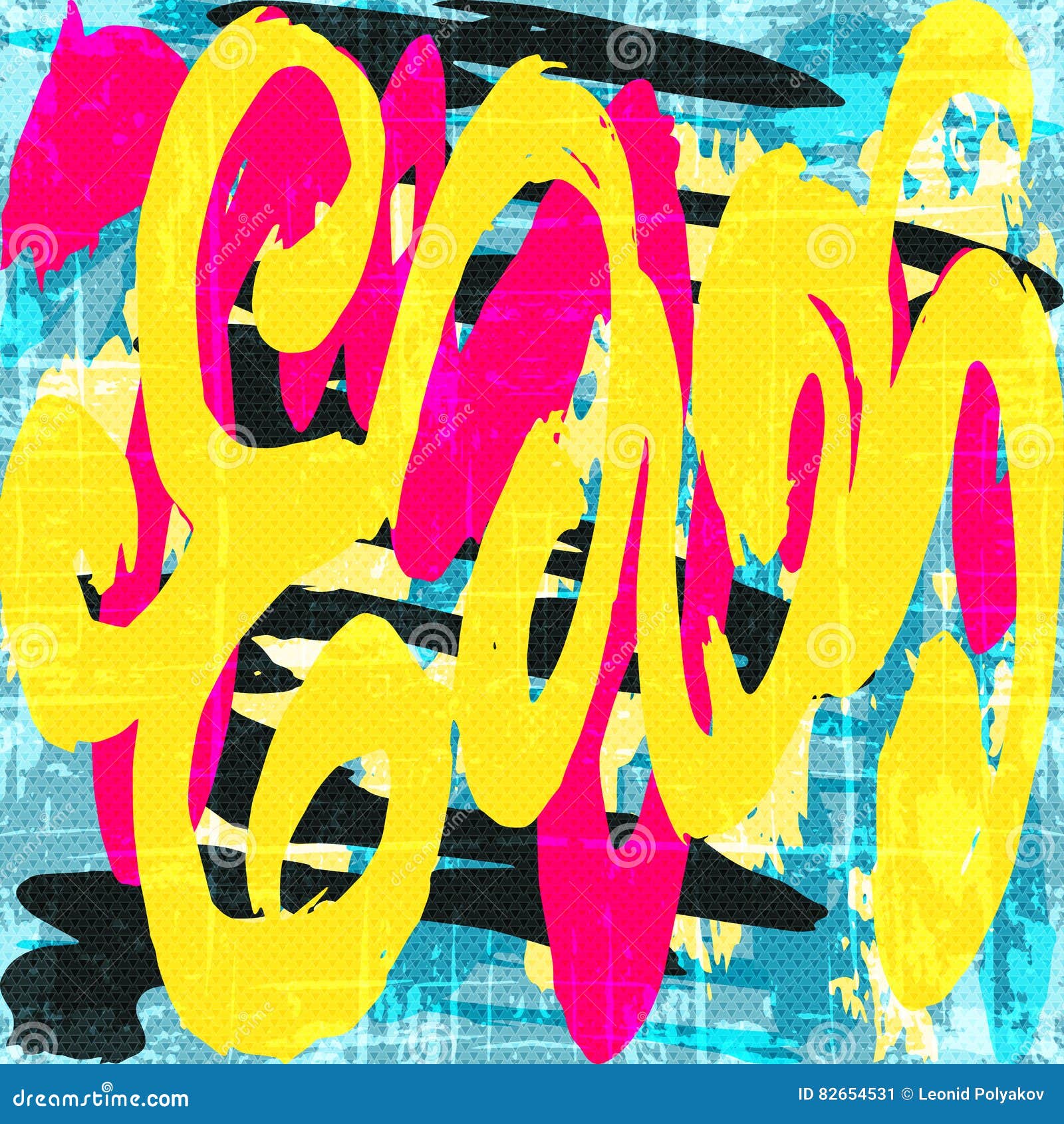 Colored Graffiti Seamless Texture Cartoon Vector | CartoonDealer.com ...