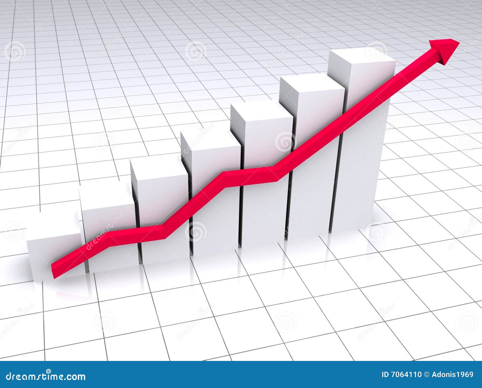Colored graph stock illustration. Illustration of grow - 7064110