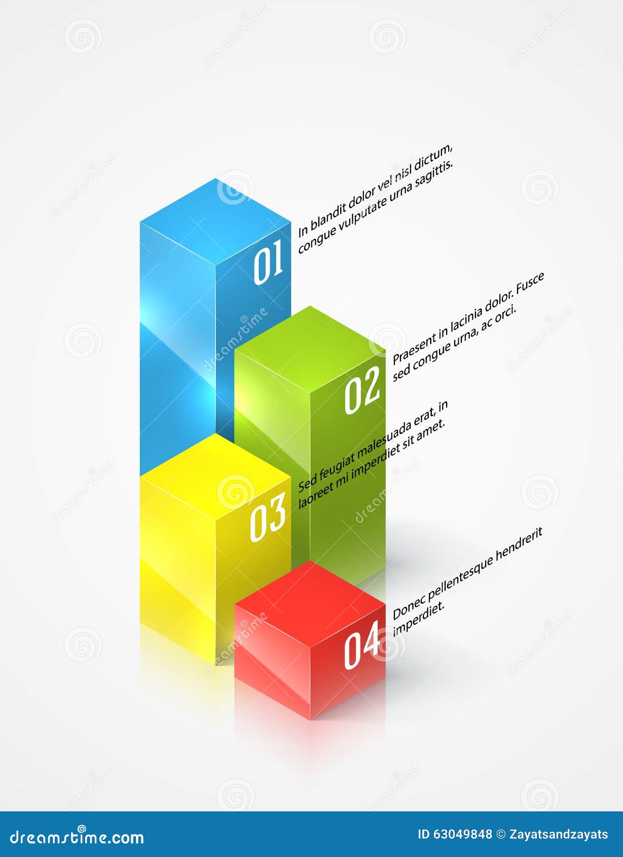 Colored Graphs Infographic Template Stock Vector - Illustration of cool ...