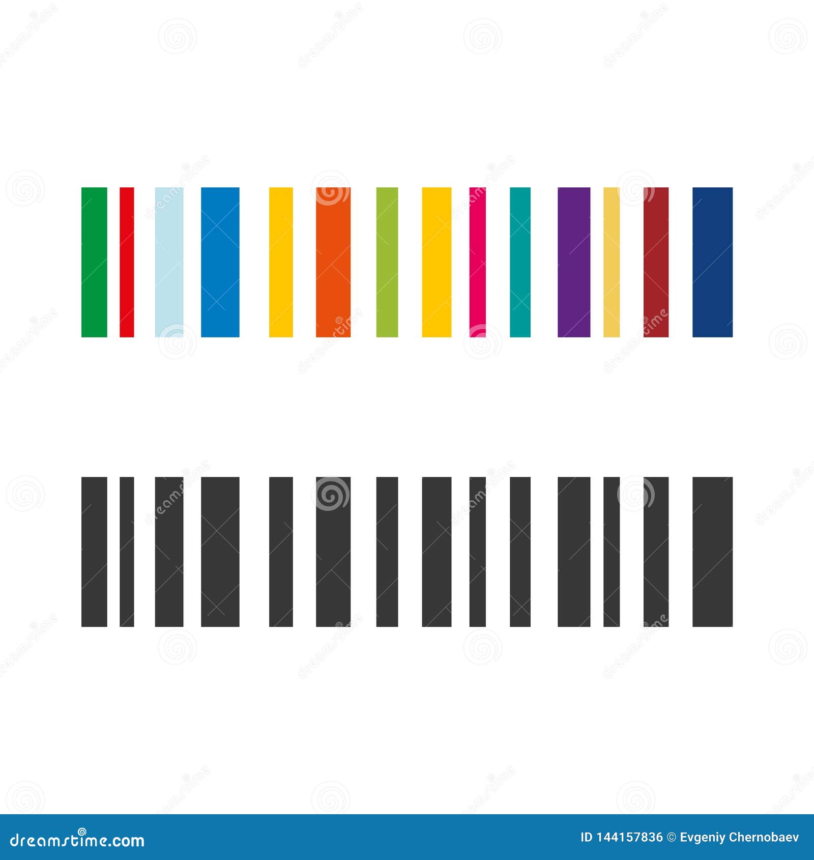 Barcode In Rainbow Colors Stock Photography | CartoonDealer.com #10784798