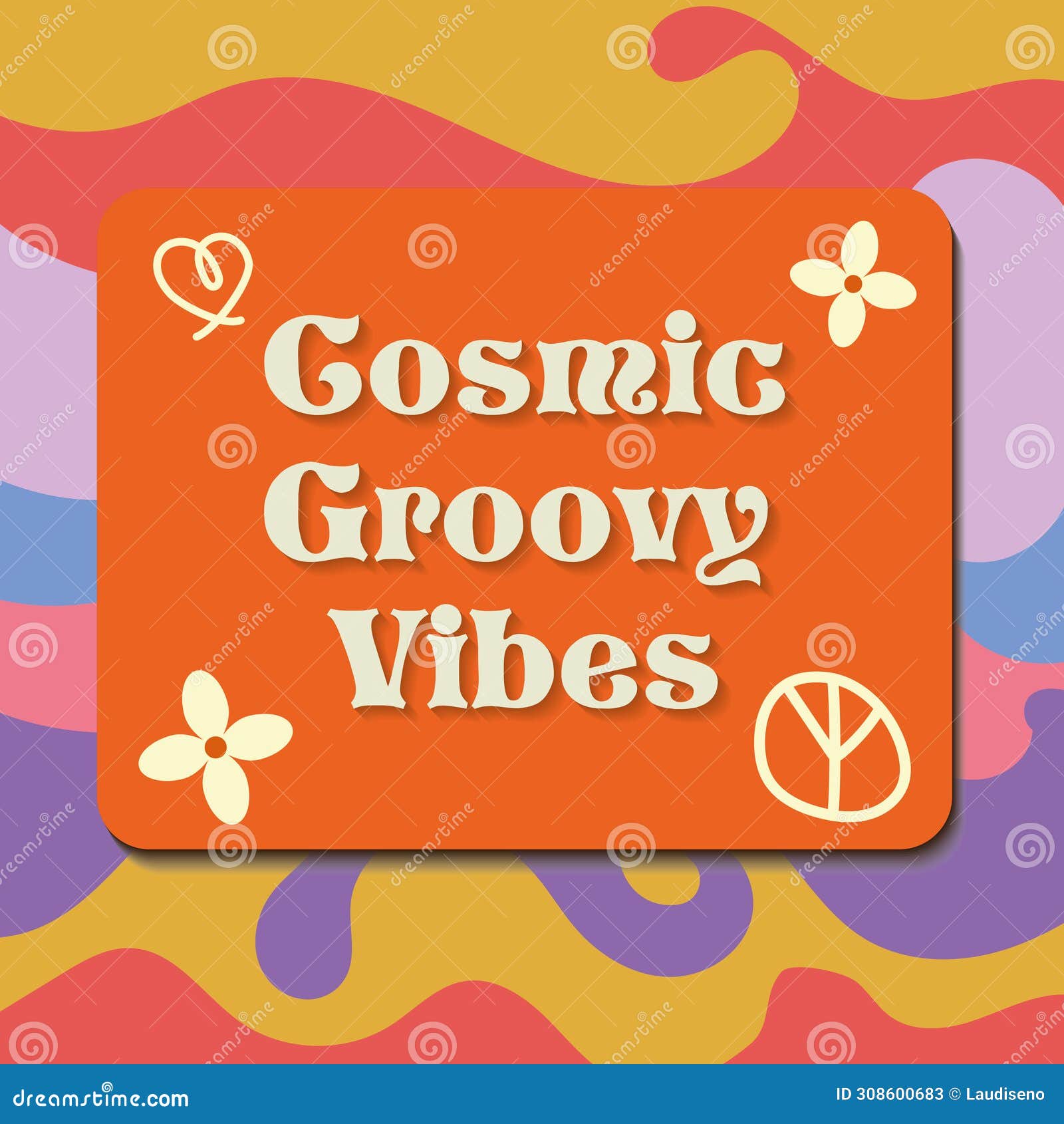 Colored Groovy Background Vector Stock Vector - Illustration of ...