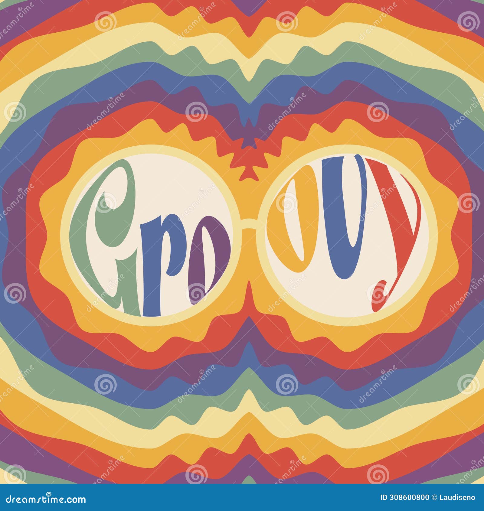 Colored Groovy Background Vector Stock Vector - Illustration of ...