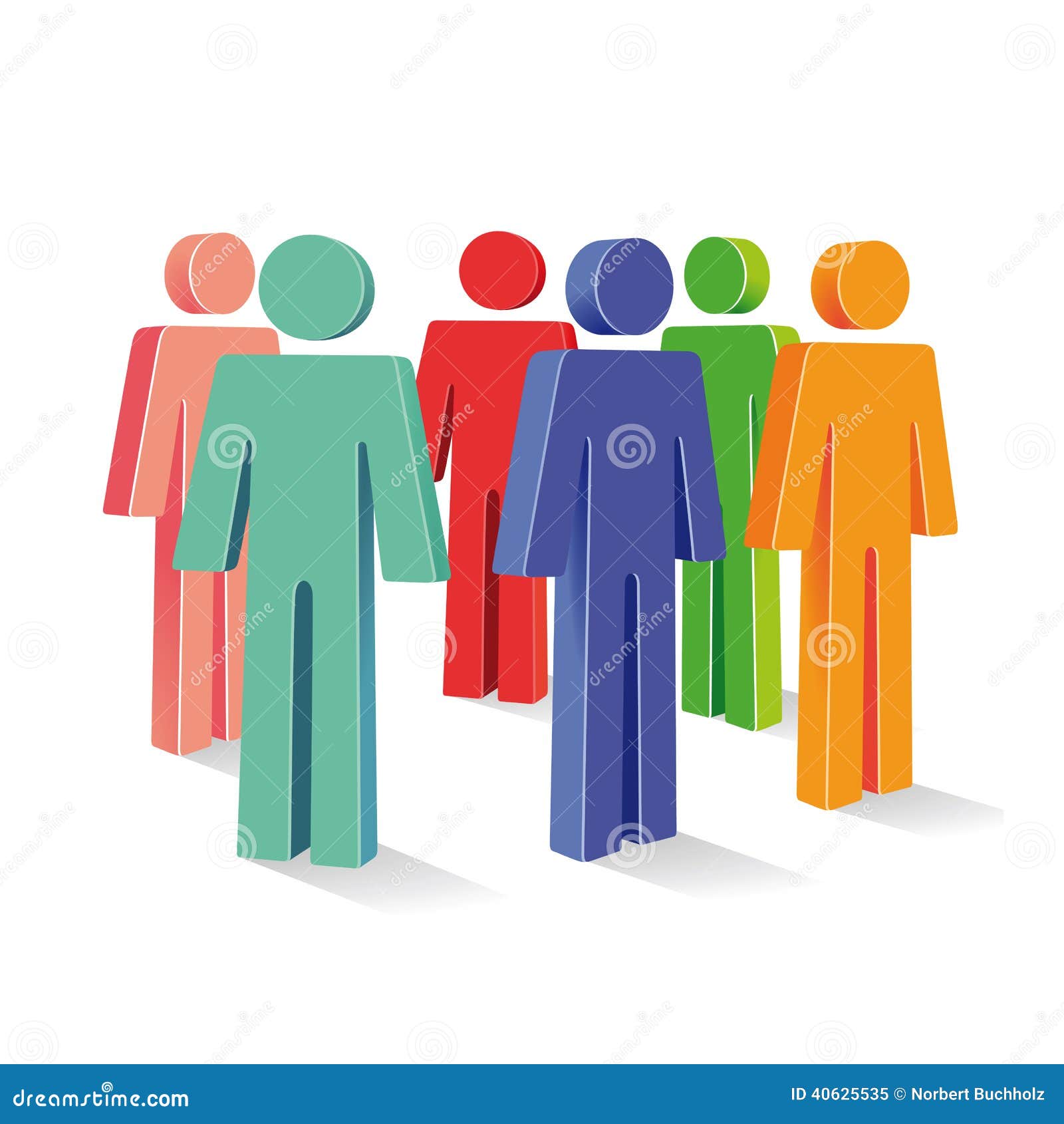 Colored group stock vector. Illustration of symbol, diversity - 40625535