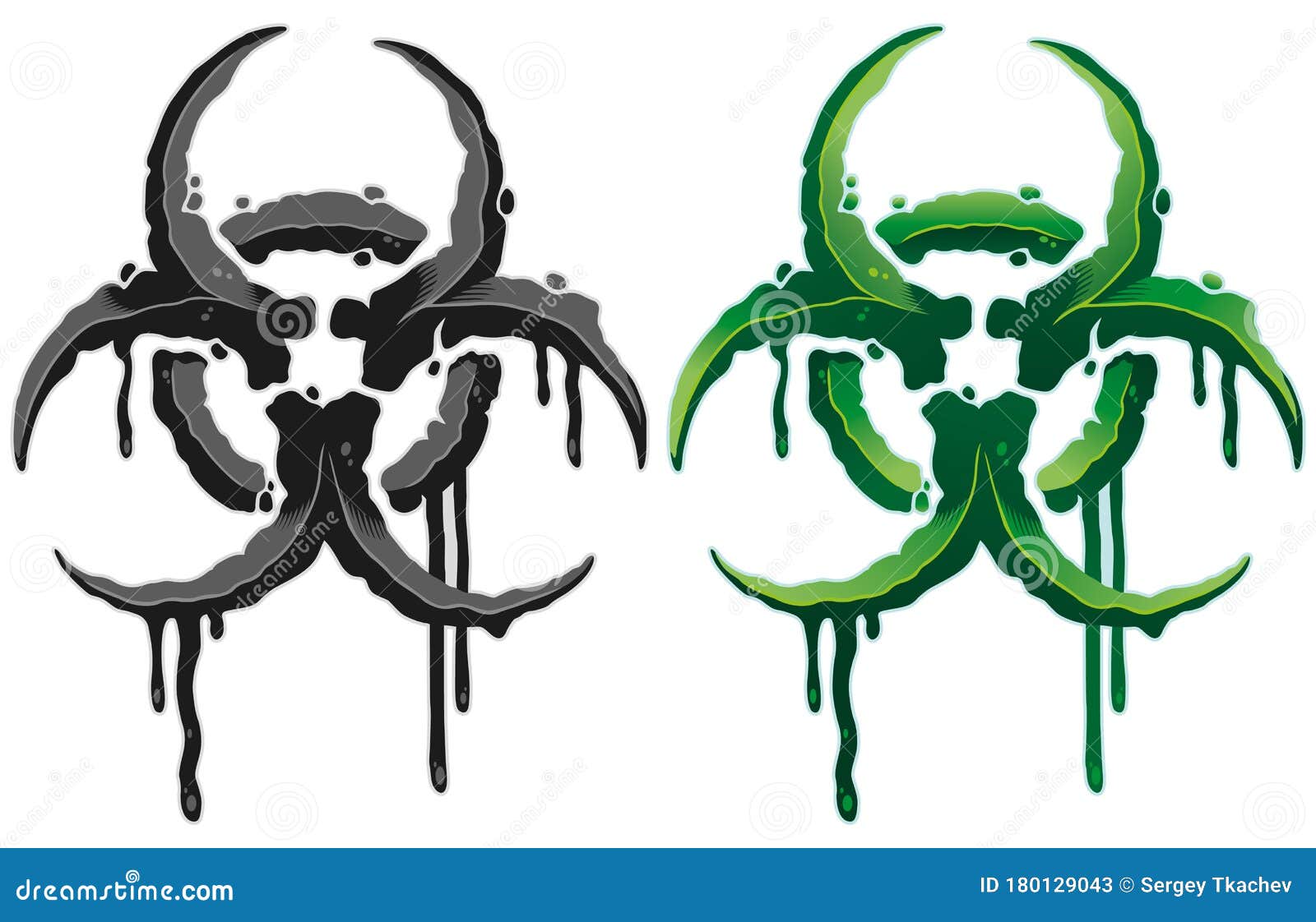 Colored Grunge Biohazard Symbol Vector Illustration Isolated Stock ...
