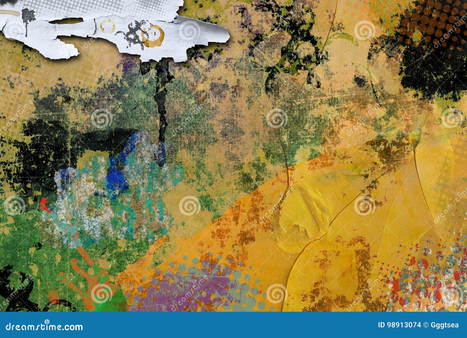 Colored Grunge Painted Texture Background Stock Illustration ...
