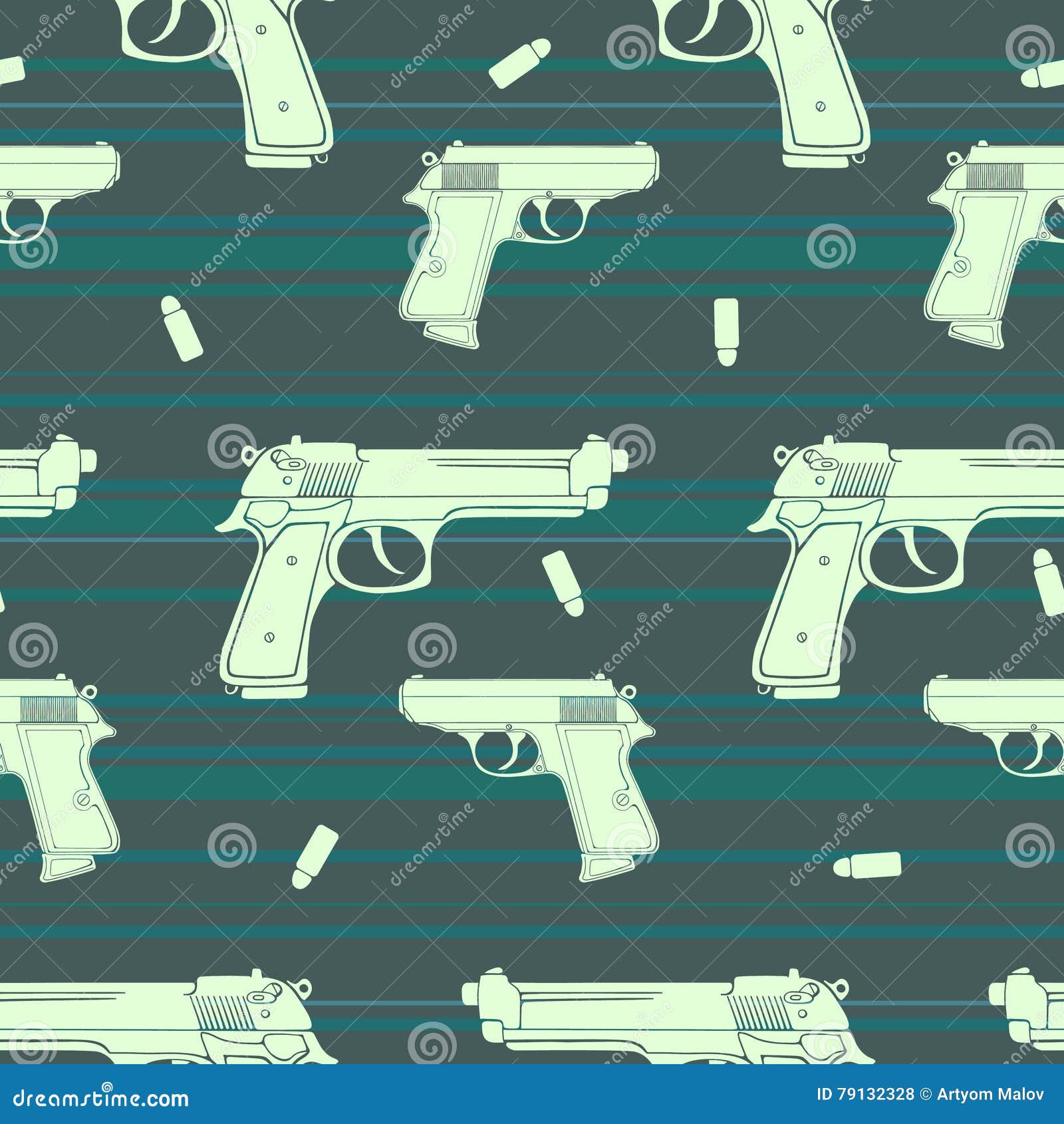 Colored Guns Seamless Pattern Stock Vector - Illustration of sleeve ...
