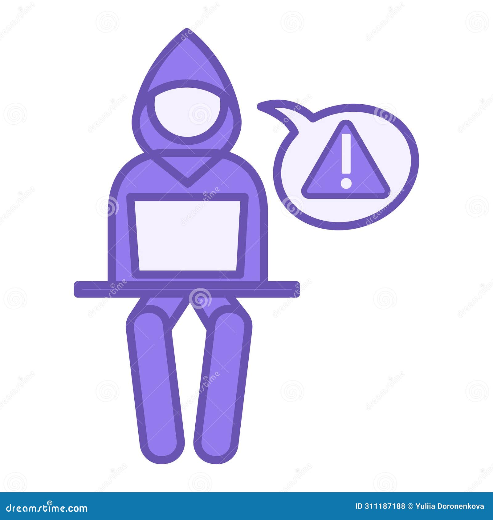 Colored Hack Icon. stock vector. Illustration of cyber - 311187188