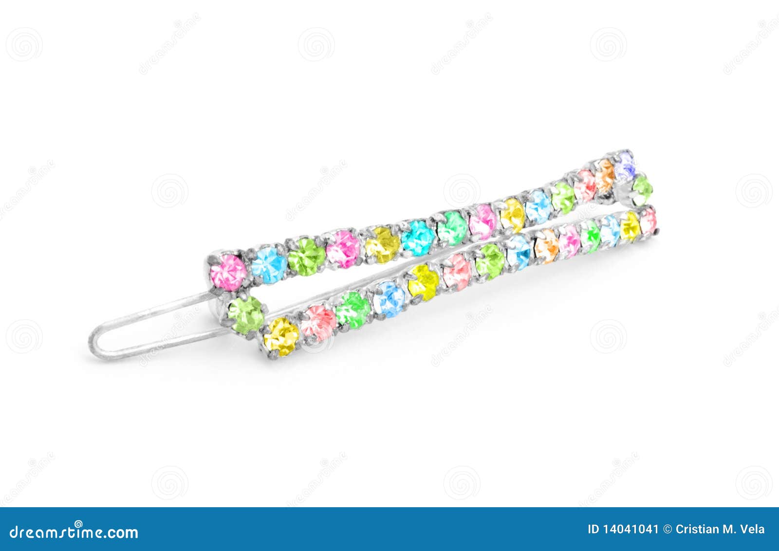 Colored hair pin stock image. Image of diamond, jewel - 14041041
