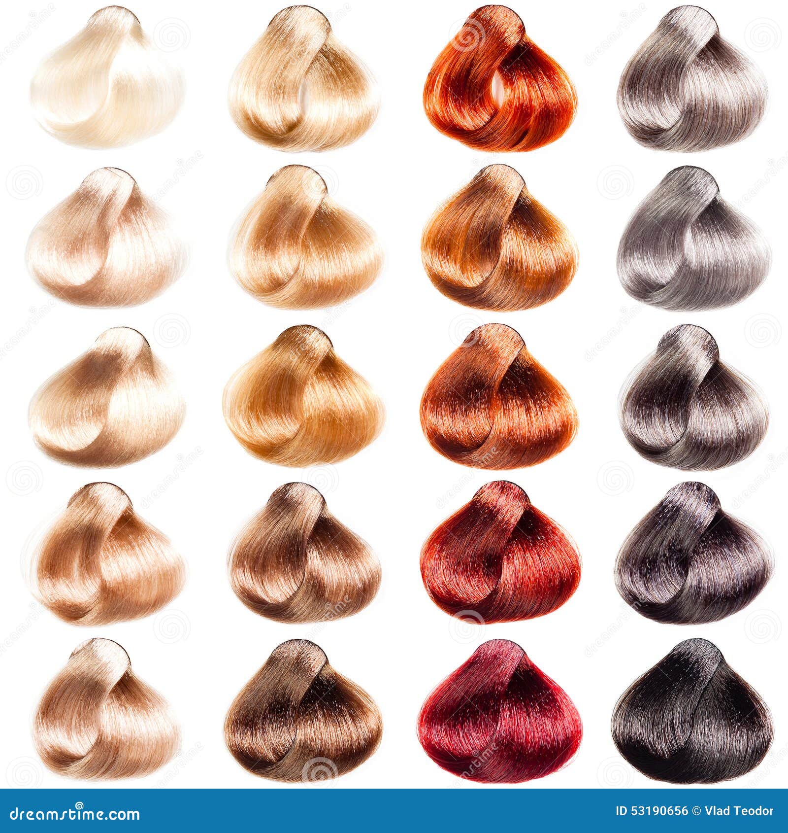 Colored hair samples stock photo. Image of objects, clean - 53190656